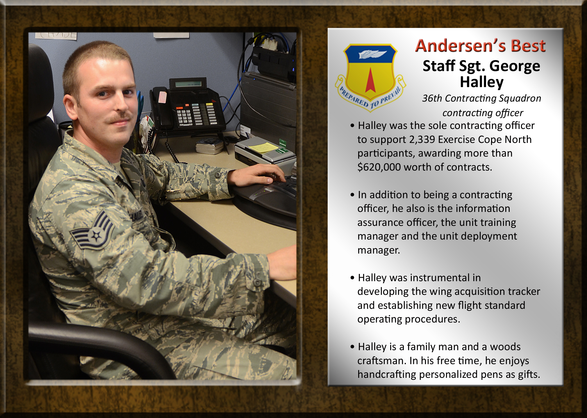 Team Andersen's Best: Staff Sgt. George Halley > Andersen Air Force ...