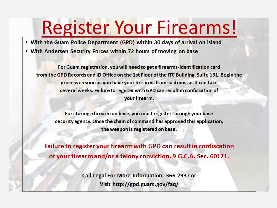 Register your firearms
