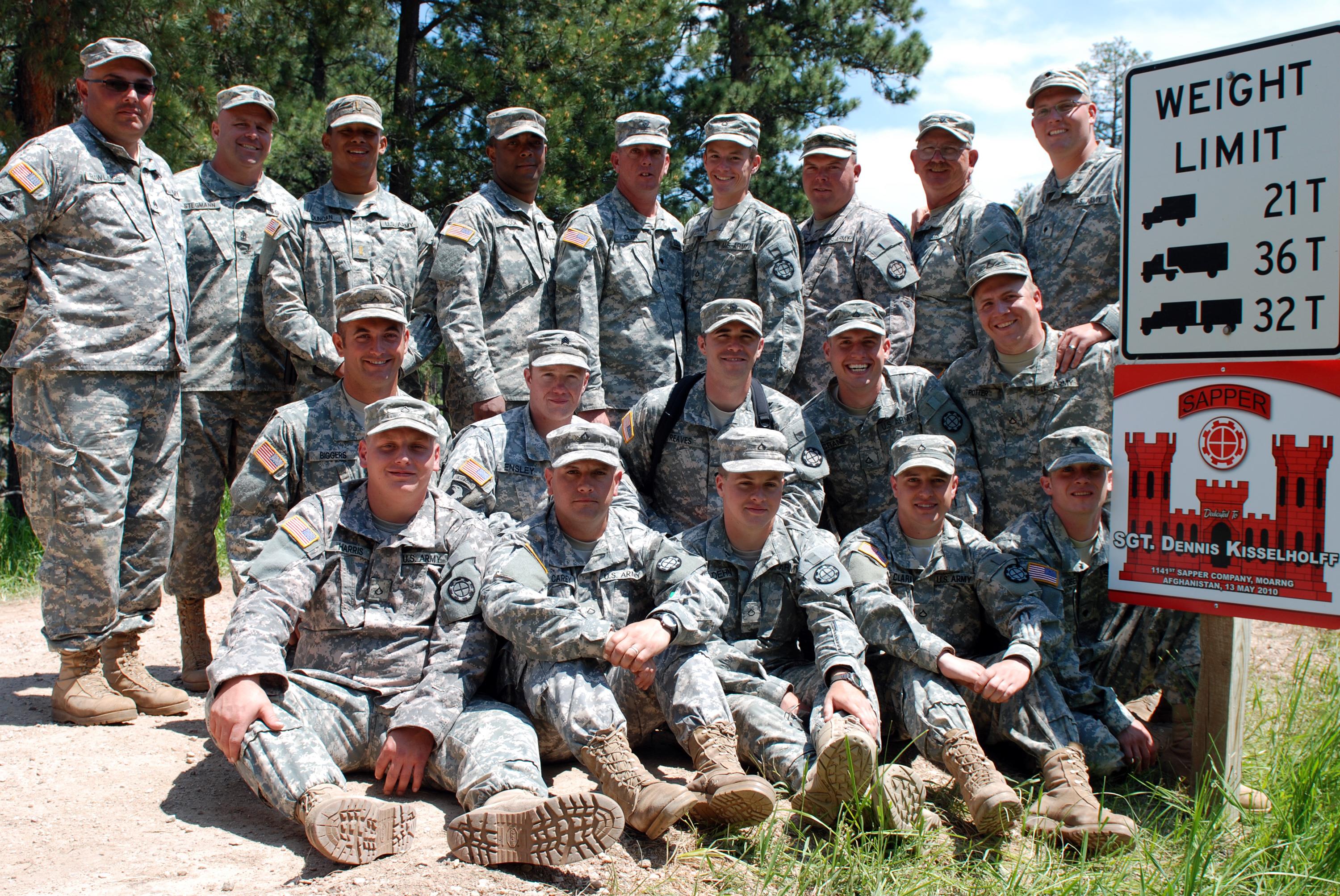 Soldiers of the 1141st Sapper Company