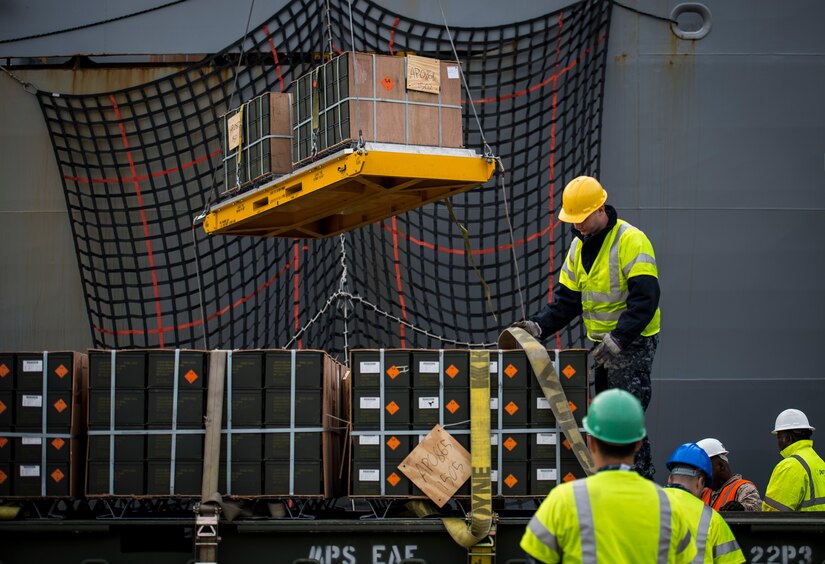 Naval Munitions Command Unit Charleston performs quick cargo offload ...