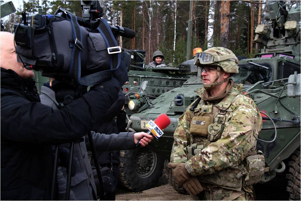 Latvian Independent Television, a major news network, interviews U.S ...