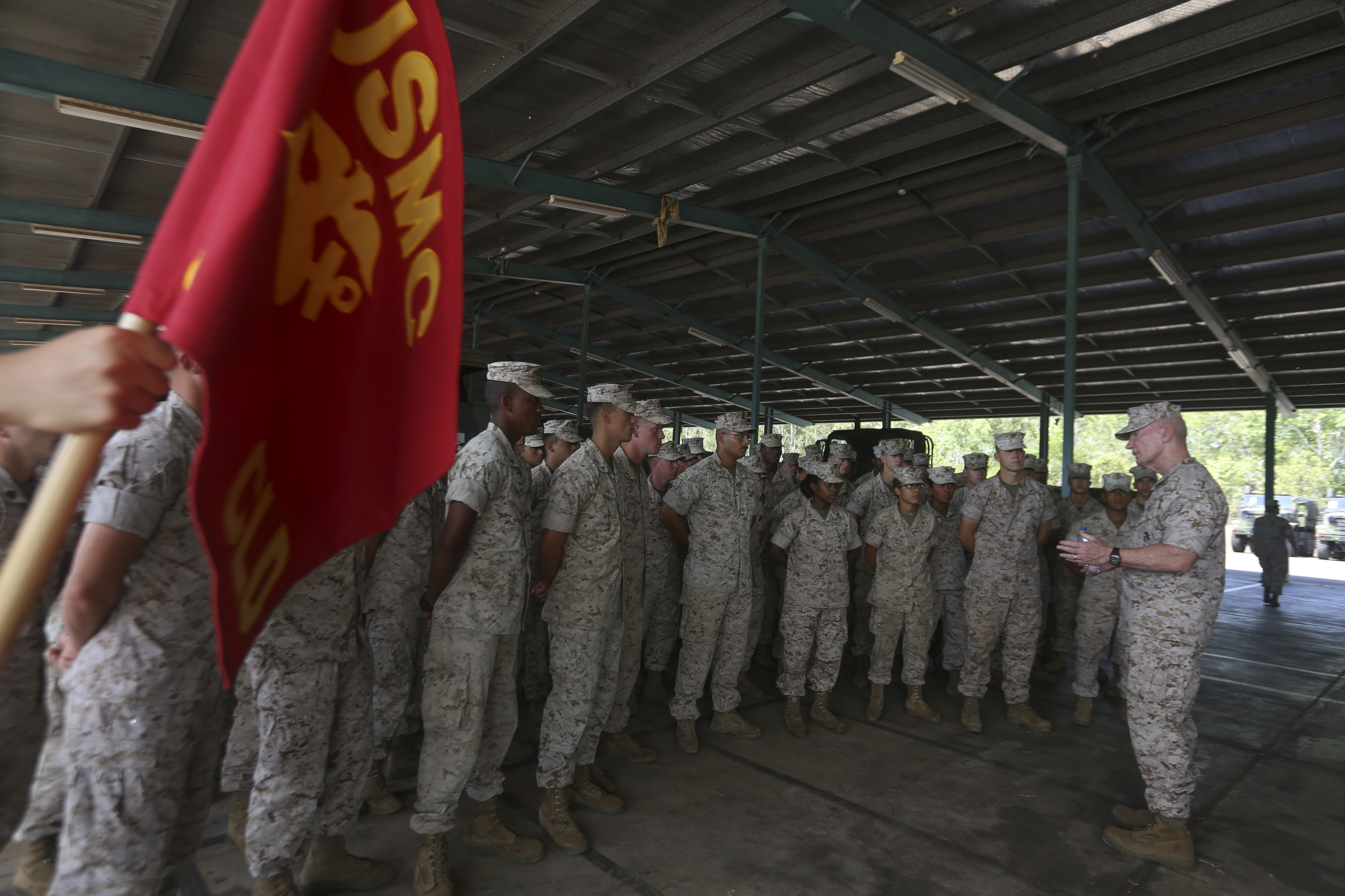 Lieutenant General John A. Toolan visits Marines with Marine Rotational ...