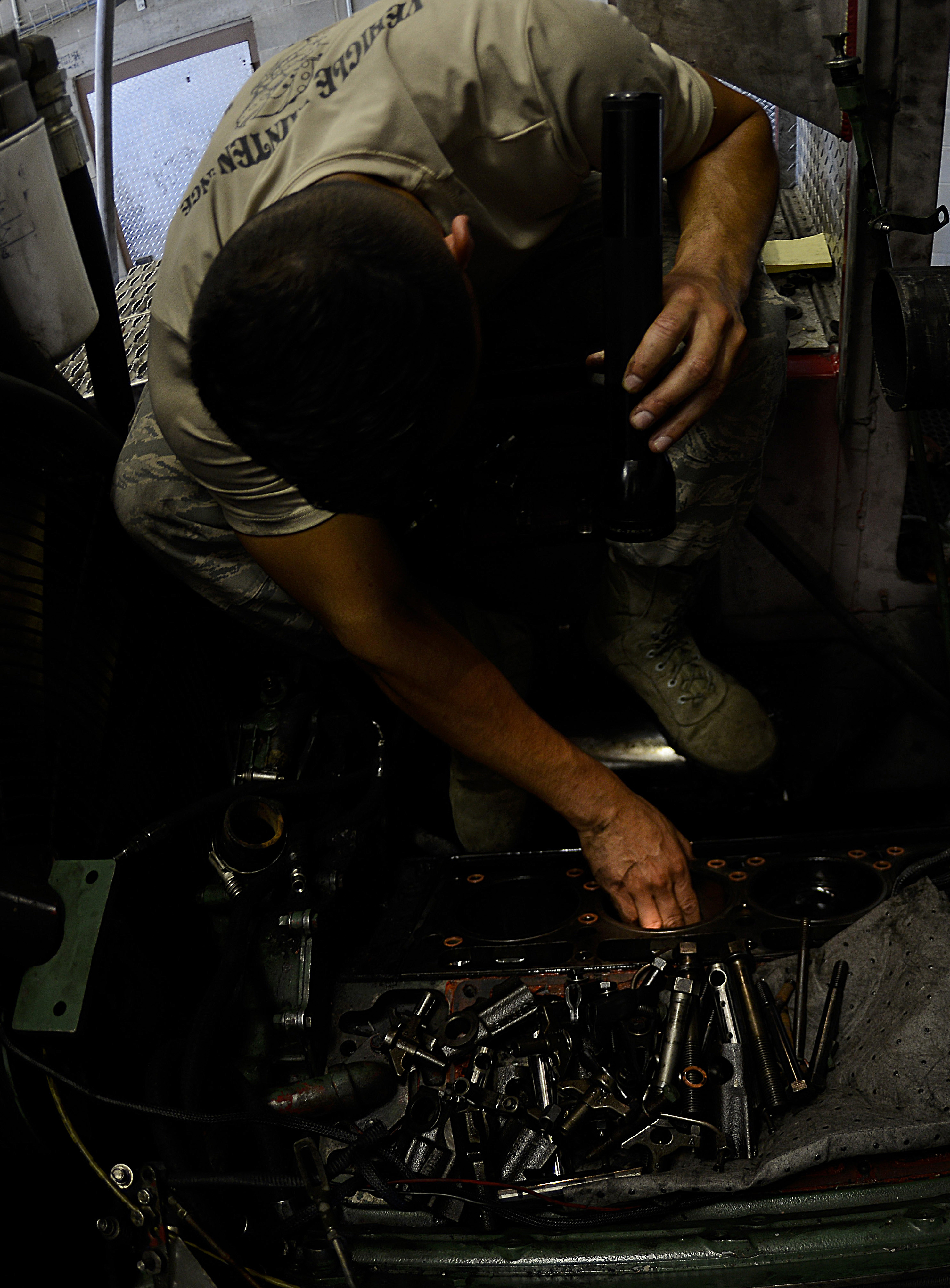 Fire truck mechanics stop, drop and keep them rolling > MacDill Air ...