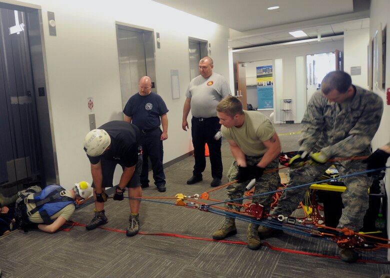 11th CES Fire Department conducts elevator rescue training > Joint Base ...