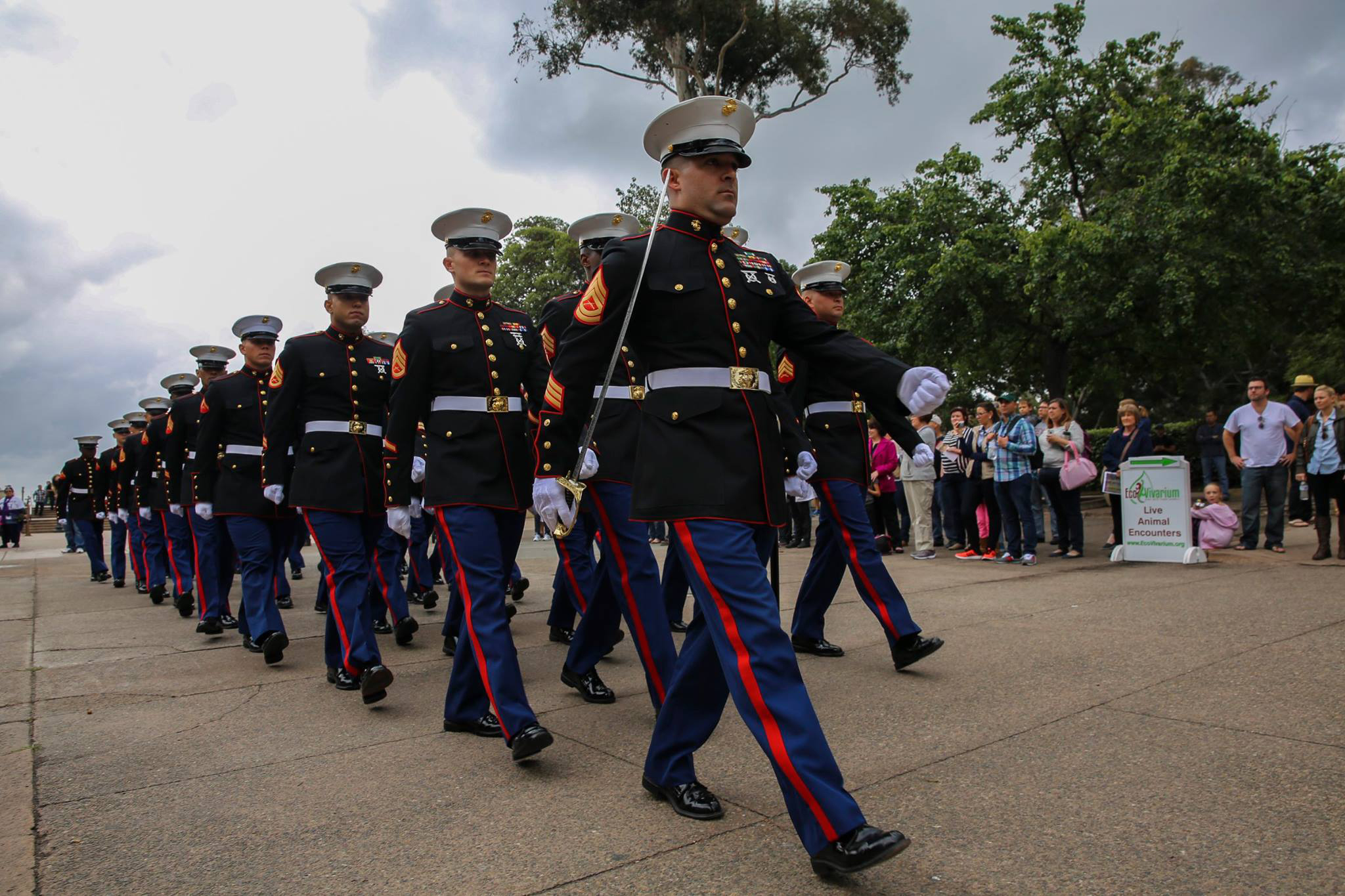 Marines lead the way at the Centennial Celebration at Balboa Park