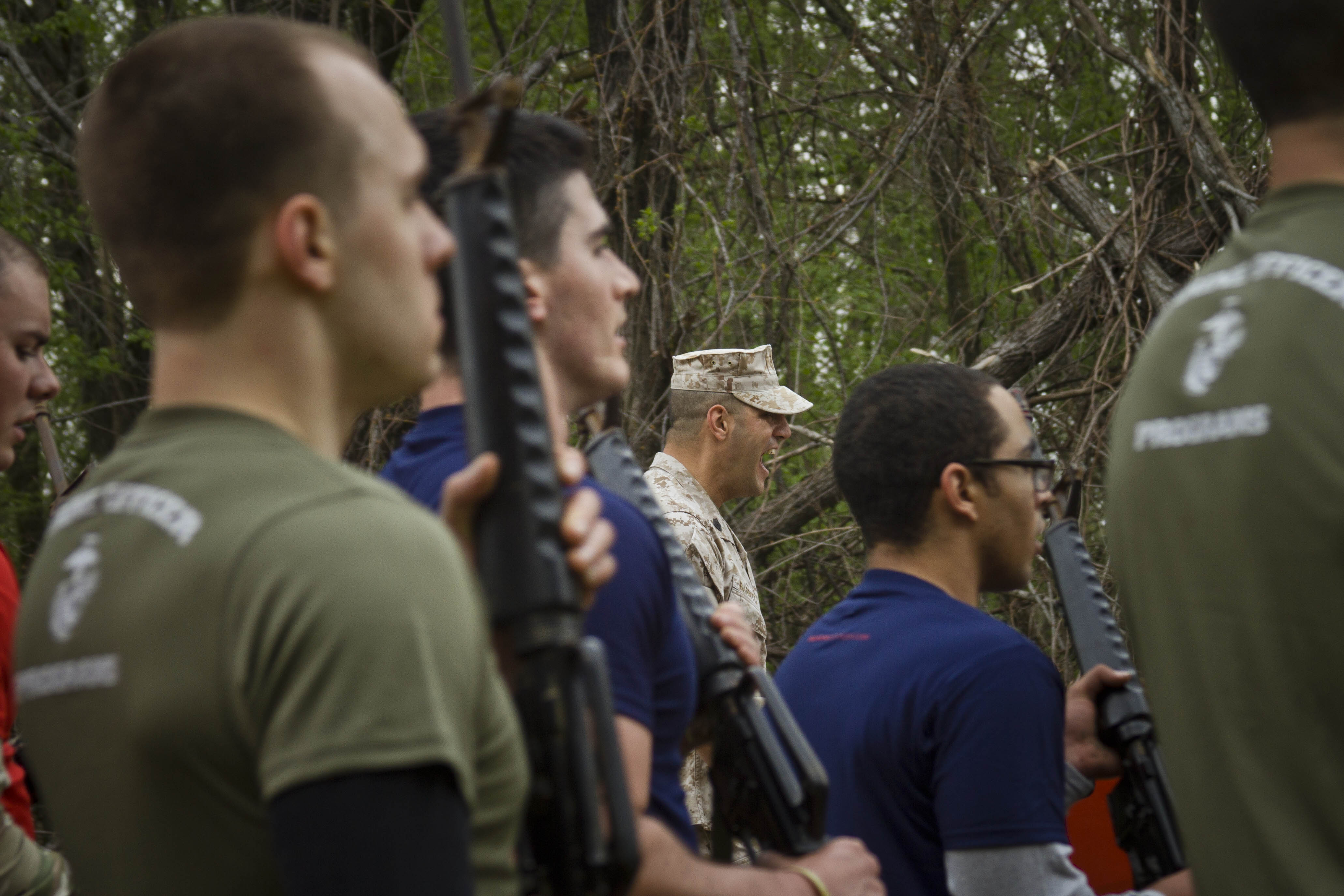 Training exercise prepares college students to become Marine Corps officers
