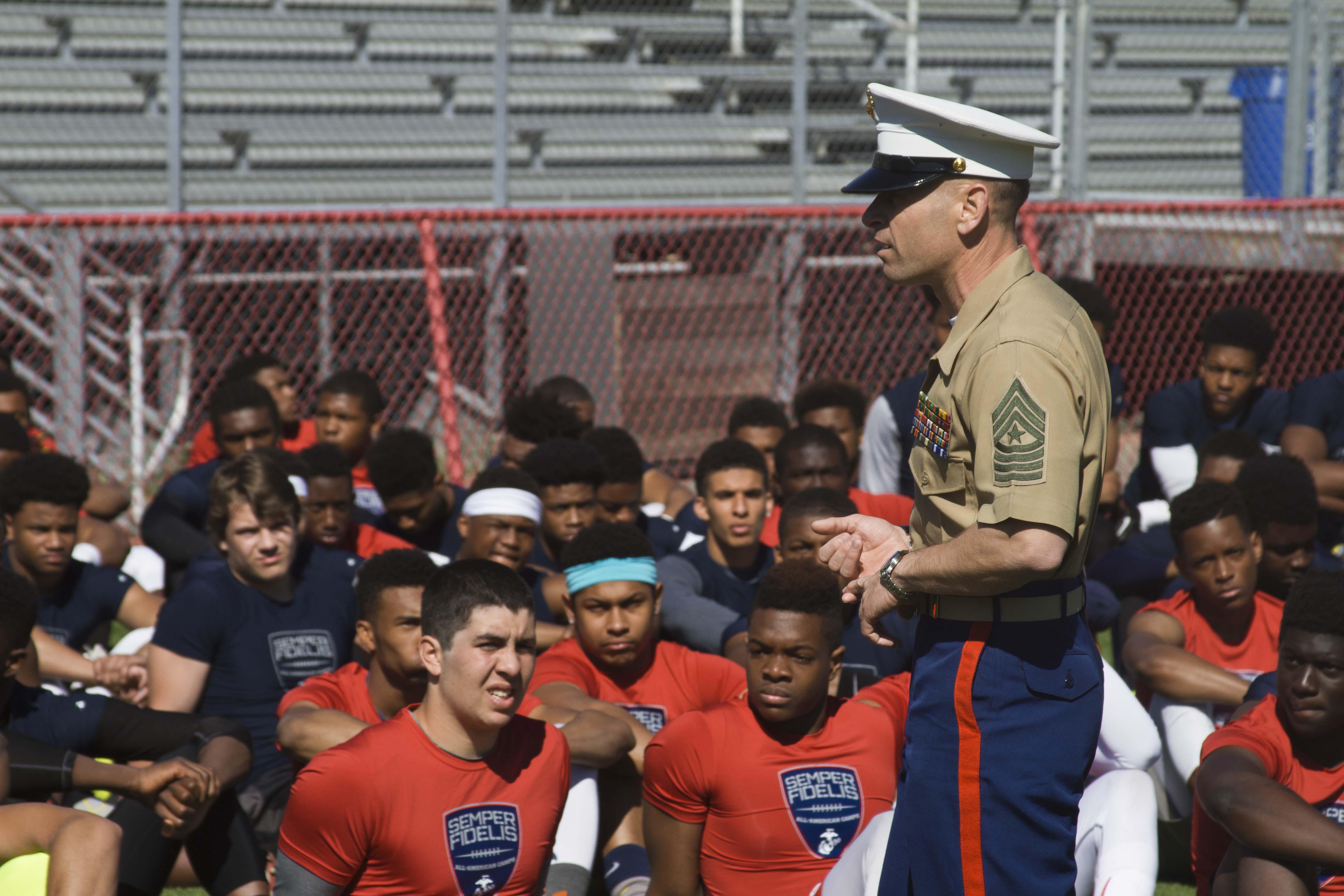 Marine Corps’ Semper Fidelis All-American Football Camp