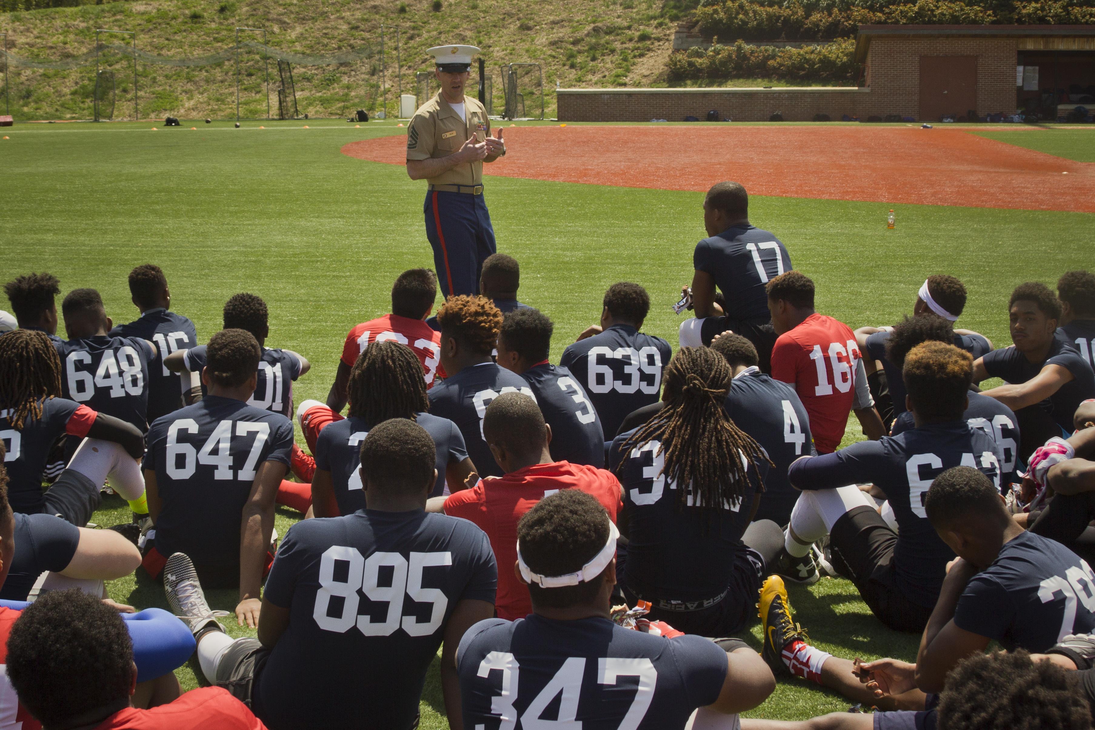 Marine Corps’ Semper Fidelis All-American Football Camp