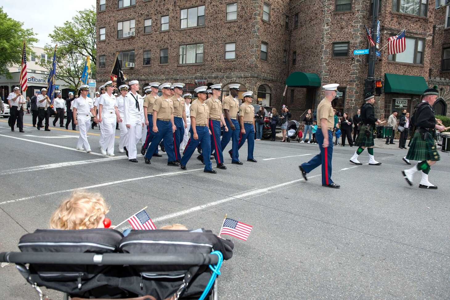 Service members march in Village of Larchmont Memorial Day Parade ...