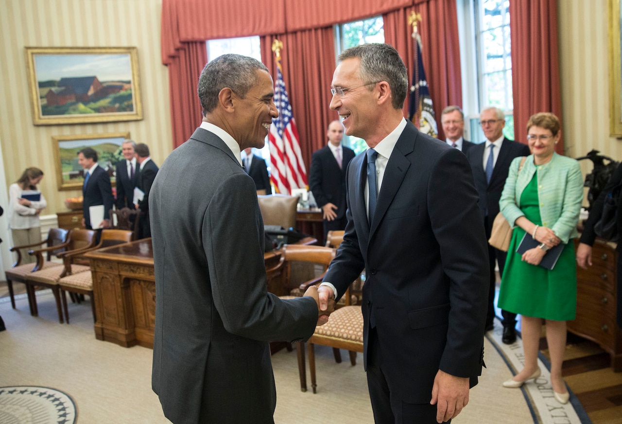 Obama, Stoltenberg Discuss NATO Meeting Highlights > U.S. Department of ...