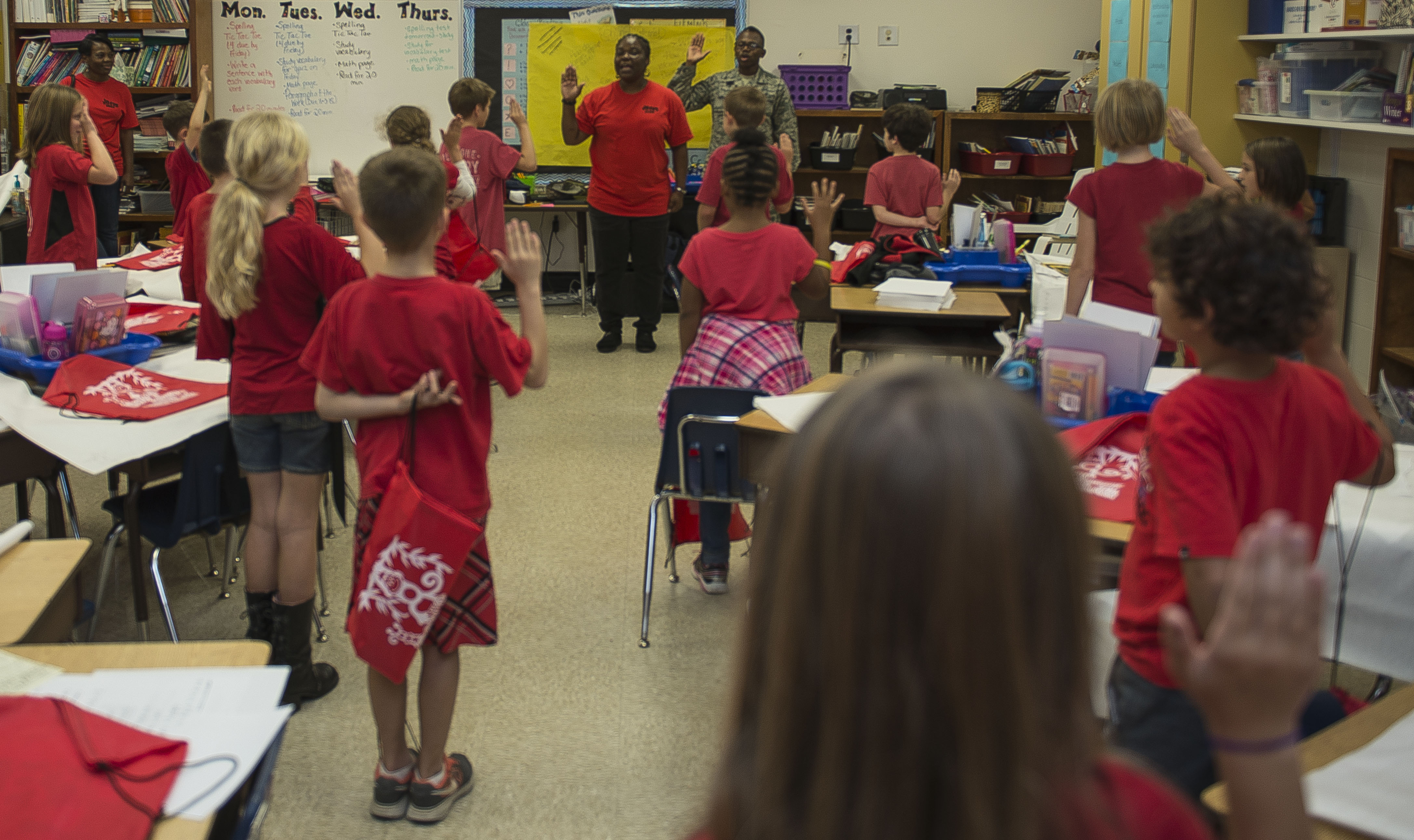 Marrington Elementary pledges to be drug free > Joint Base Charleston ...