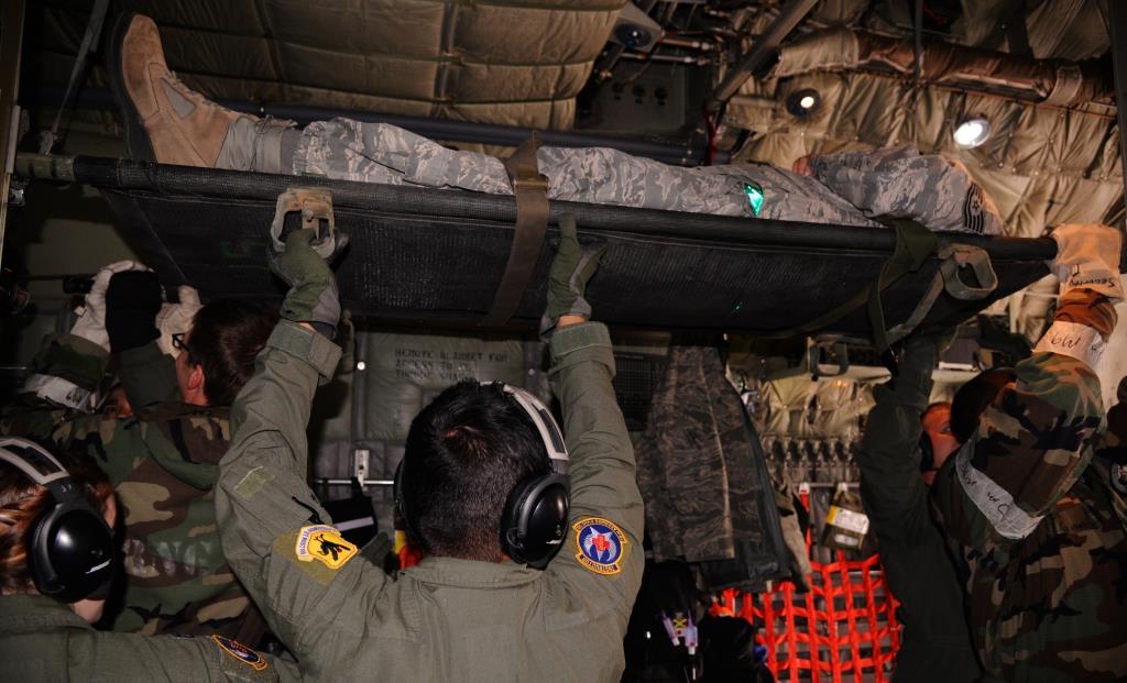 51 MDG, 18 AES perform aeromedical evacuation during Vigilant Ace 16 ...
