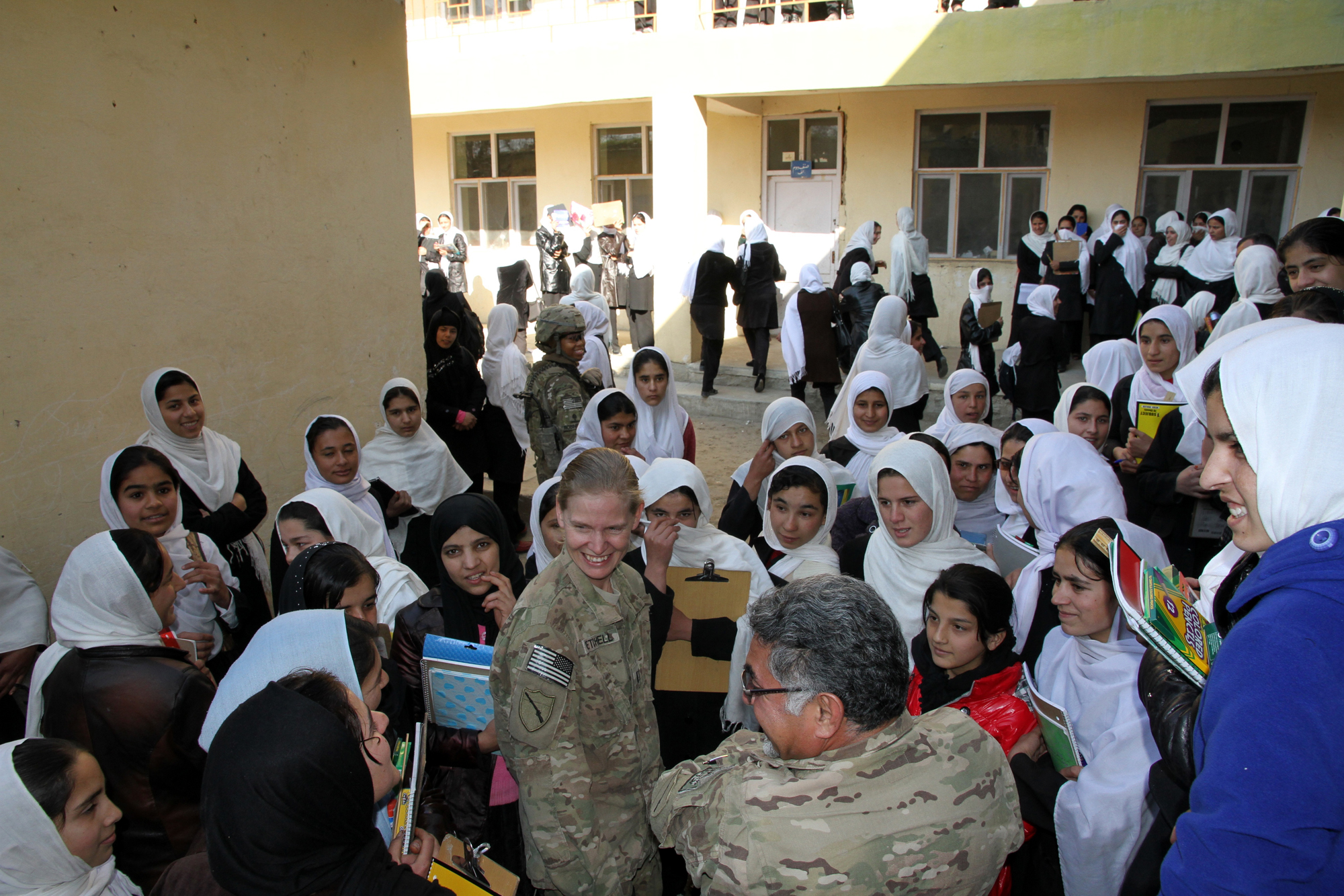 Afghanistan: National Guard Soldiers give school supplies, hope to ...