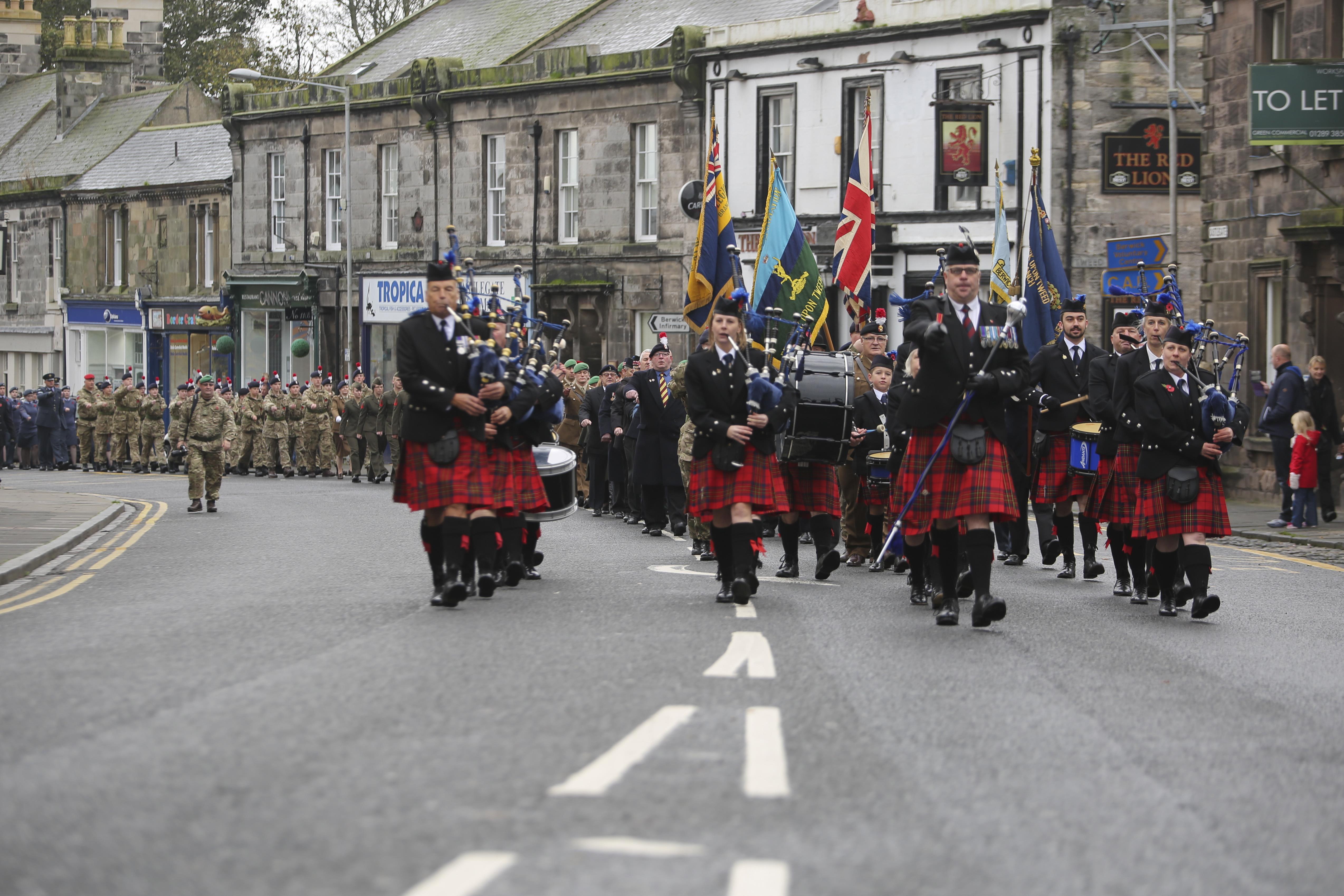 U.S. Marines join British forces for Remembrance Day Parade