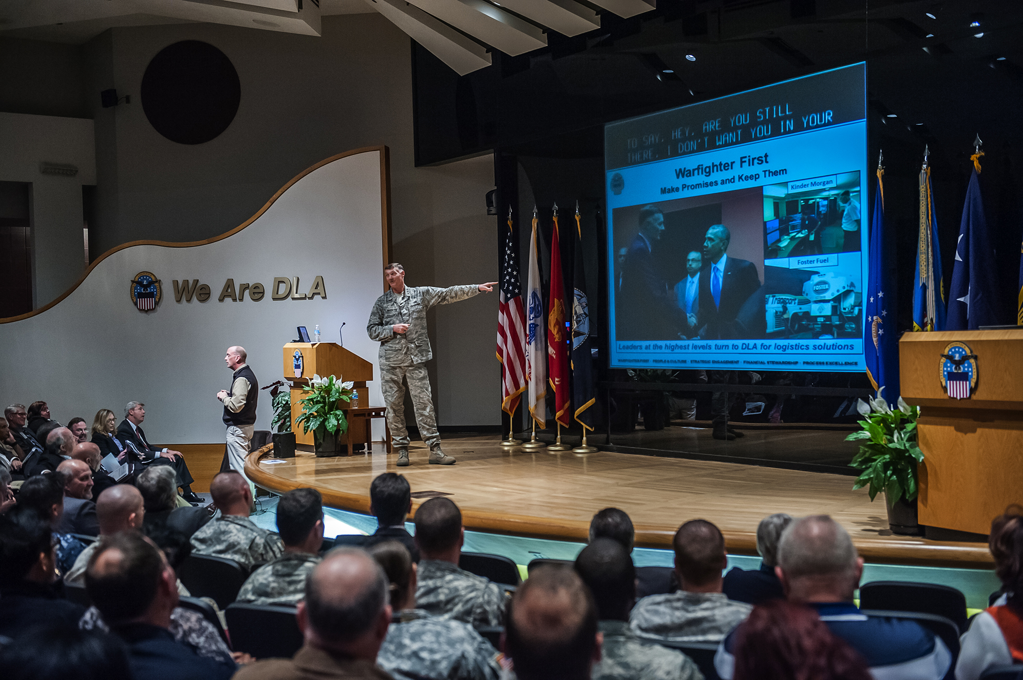 Land and Maritime leaders brief Director during visit