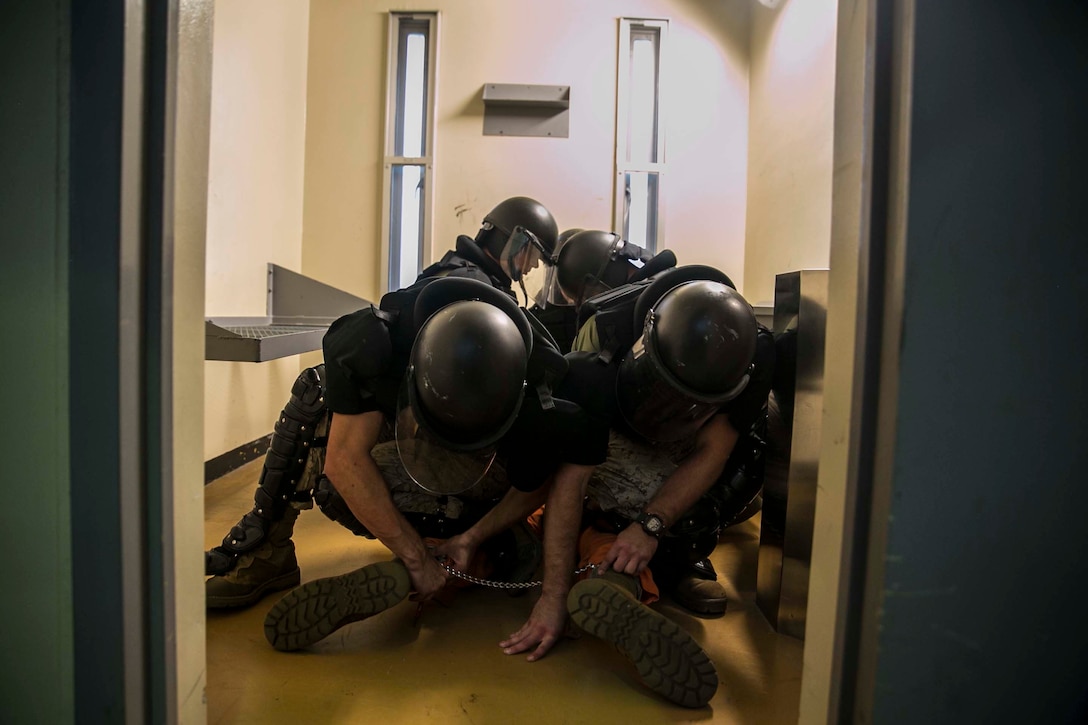 Okinawa Prefectural Police Department tours Camp Hansen Brig