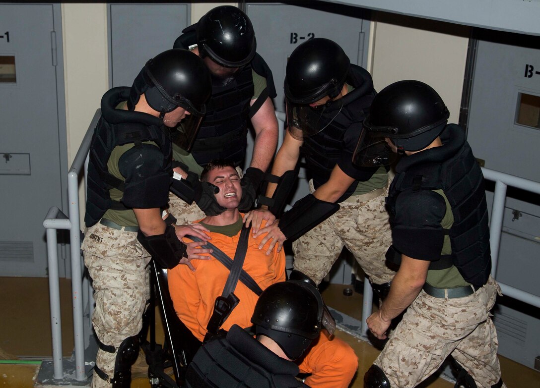 Okinawa Prefectural Police Department tours Camp Hansen Brig