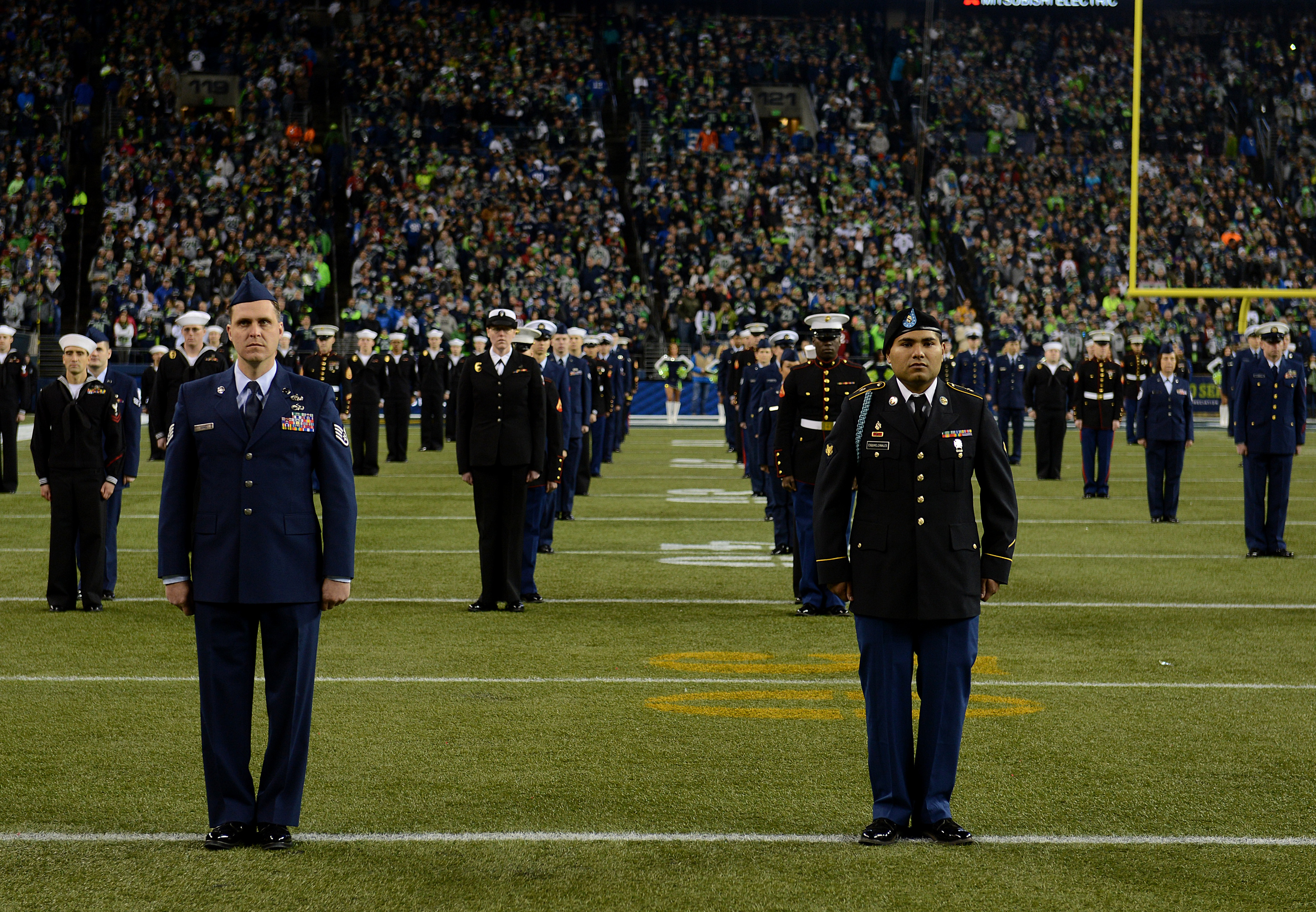 Service members participate in Salute to Service ceremony
