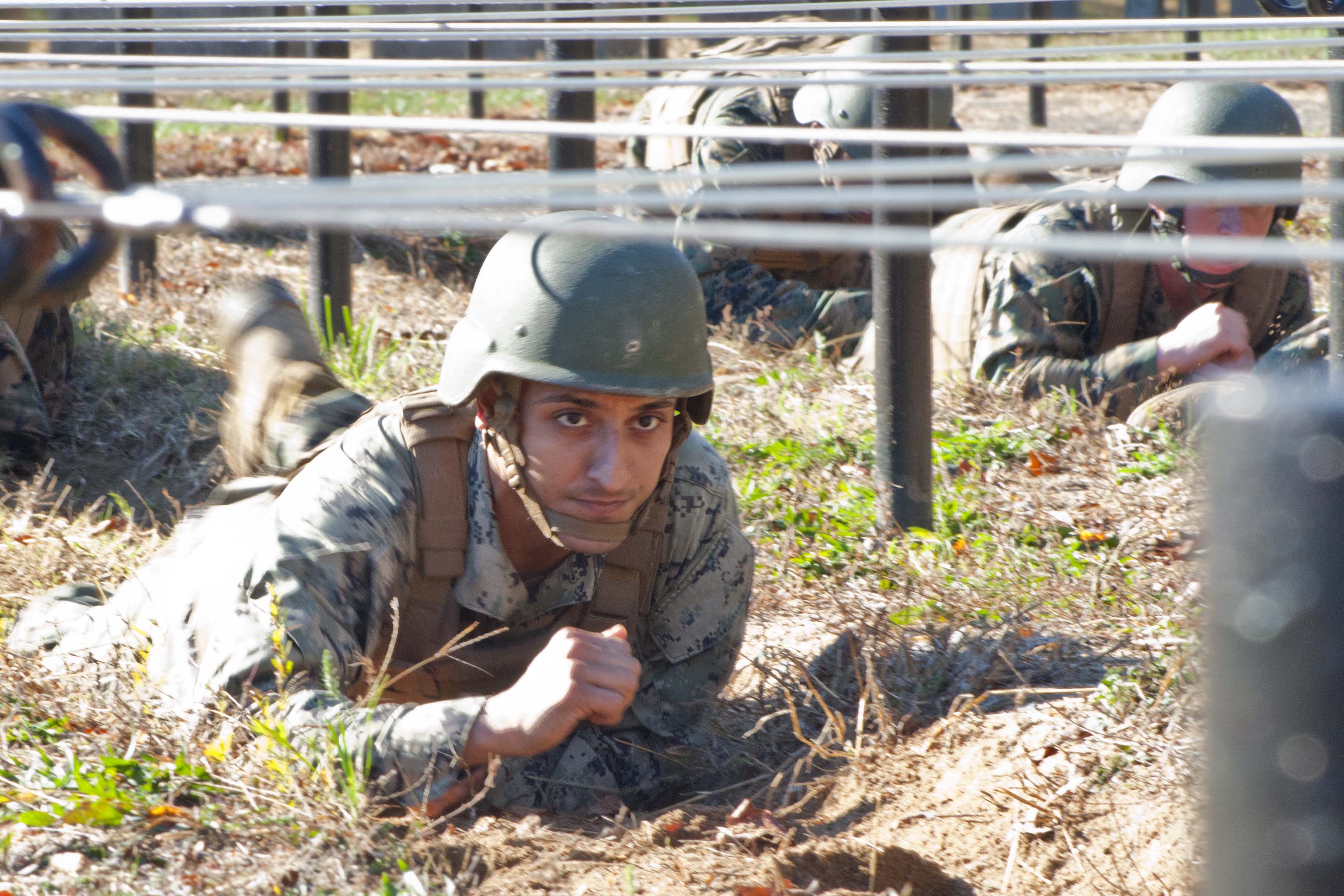 Marines earn the coveted scarlet tab
