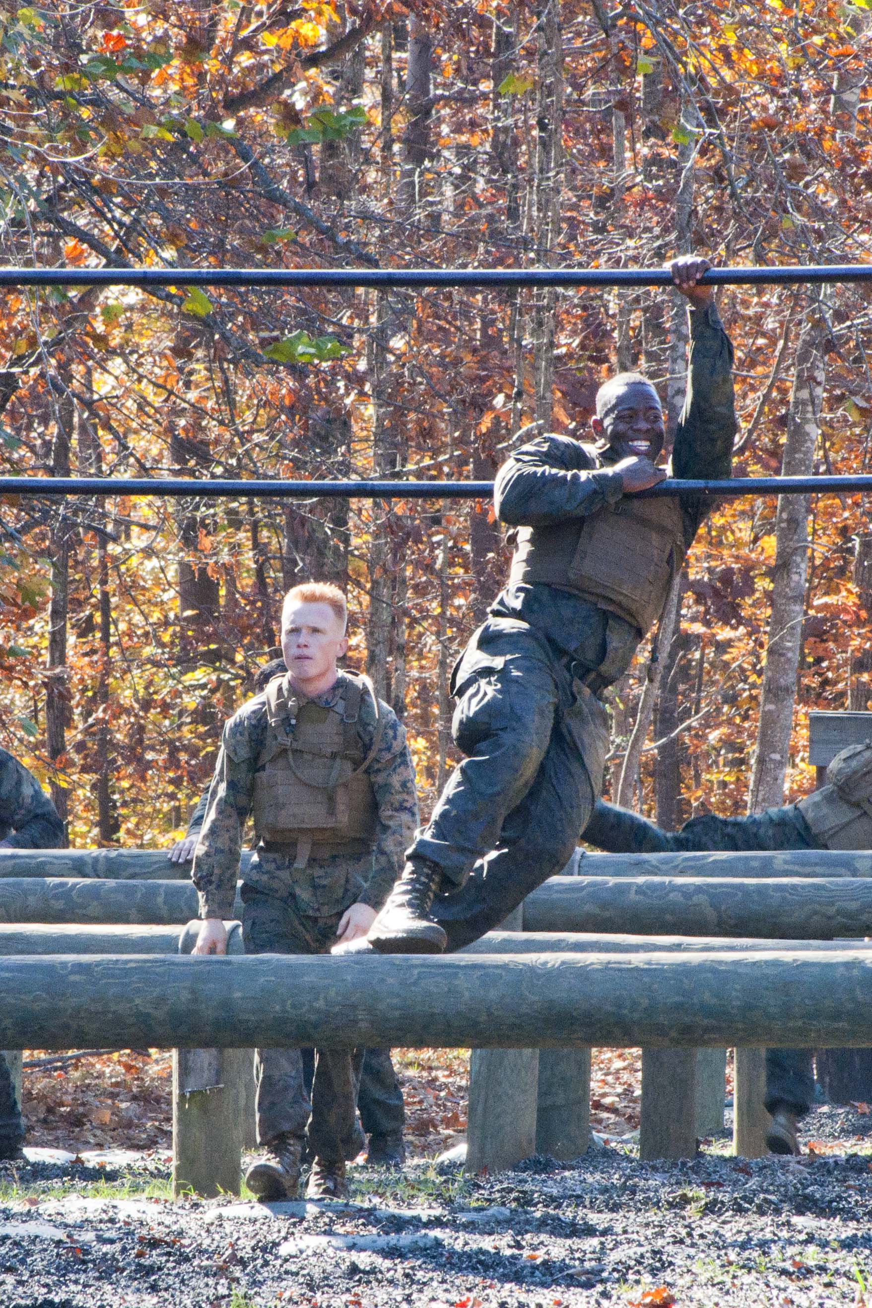 Marines earn the coveted scarlet tab