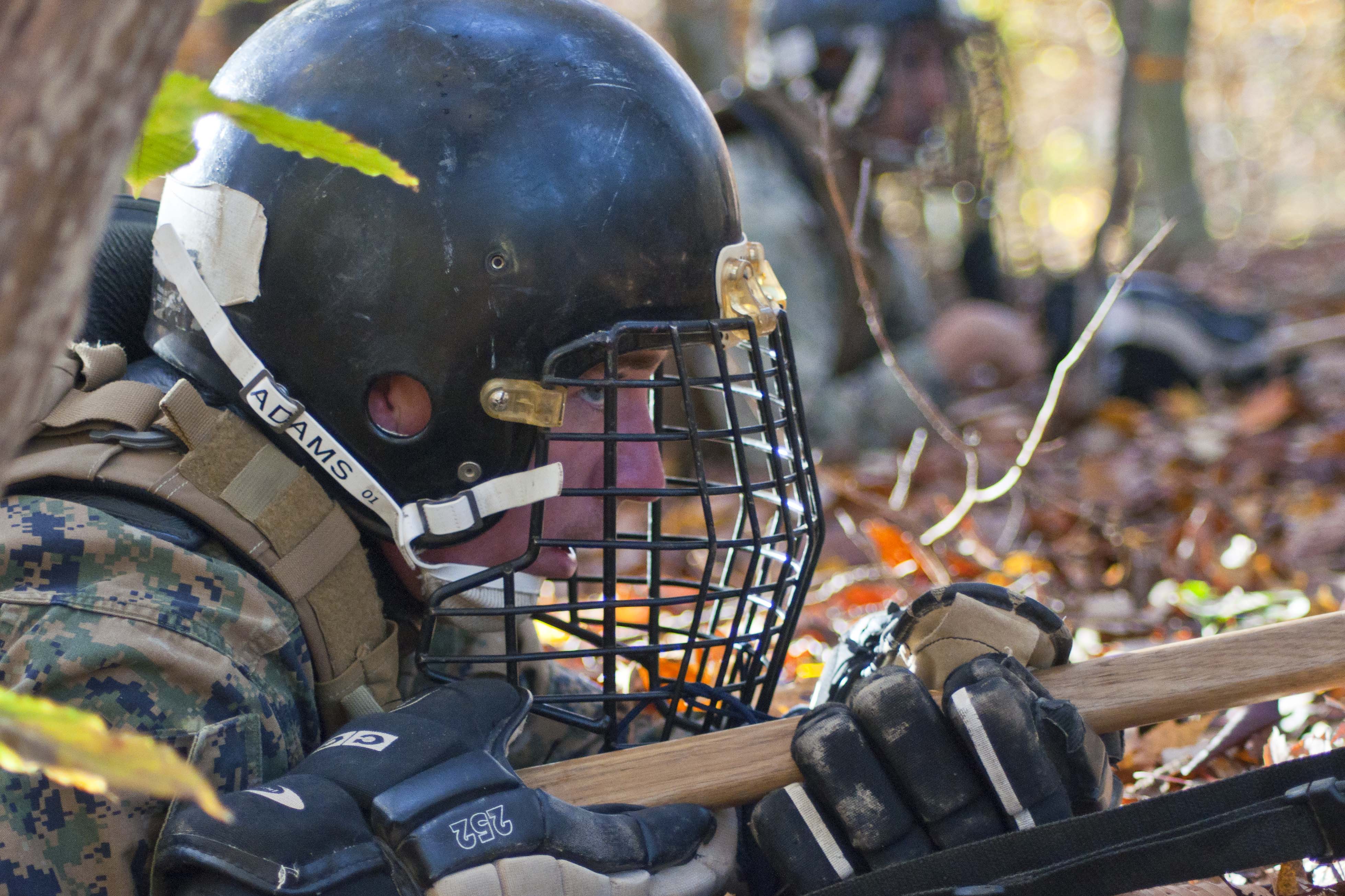 Marines earn the coveted scarlet tab