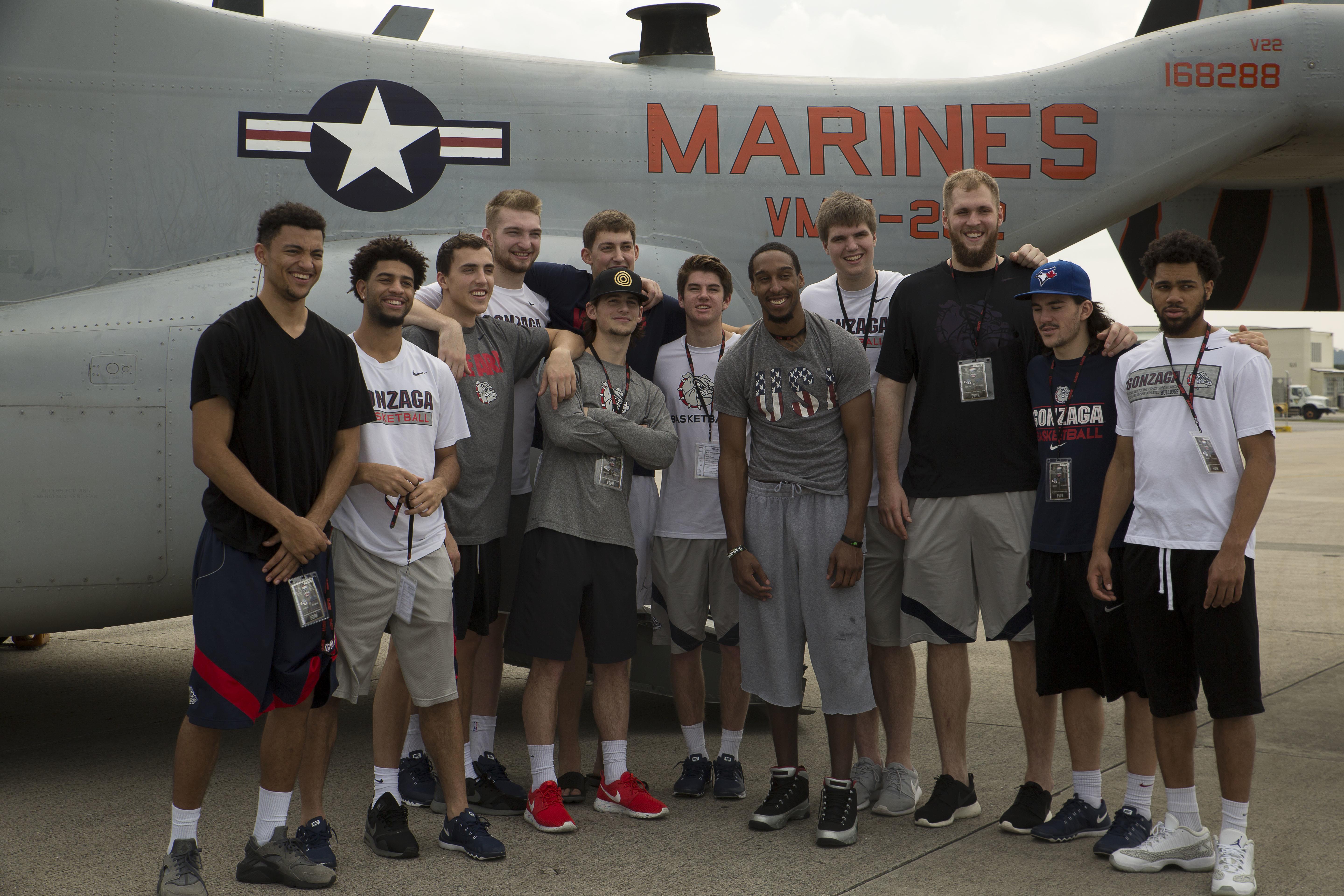 Gonzaga and Pitt visit Camp Butler