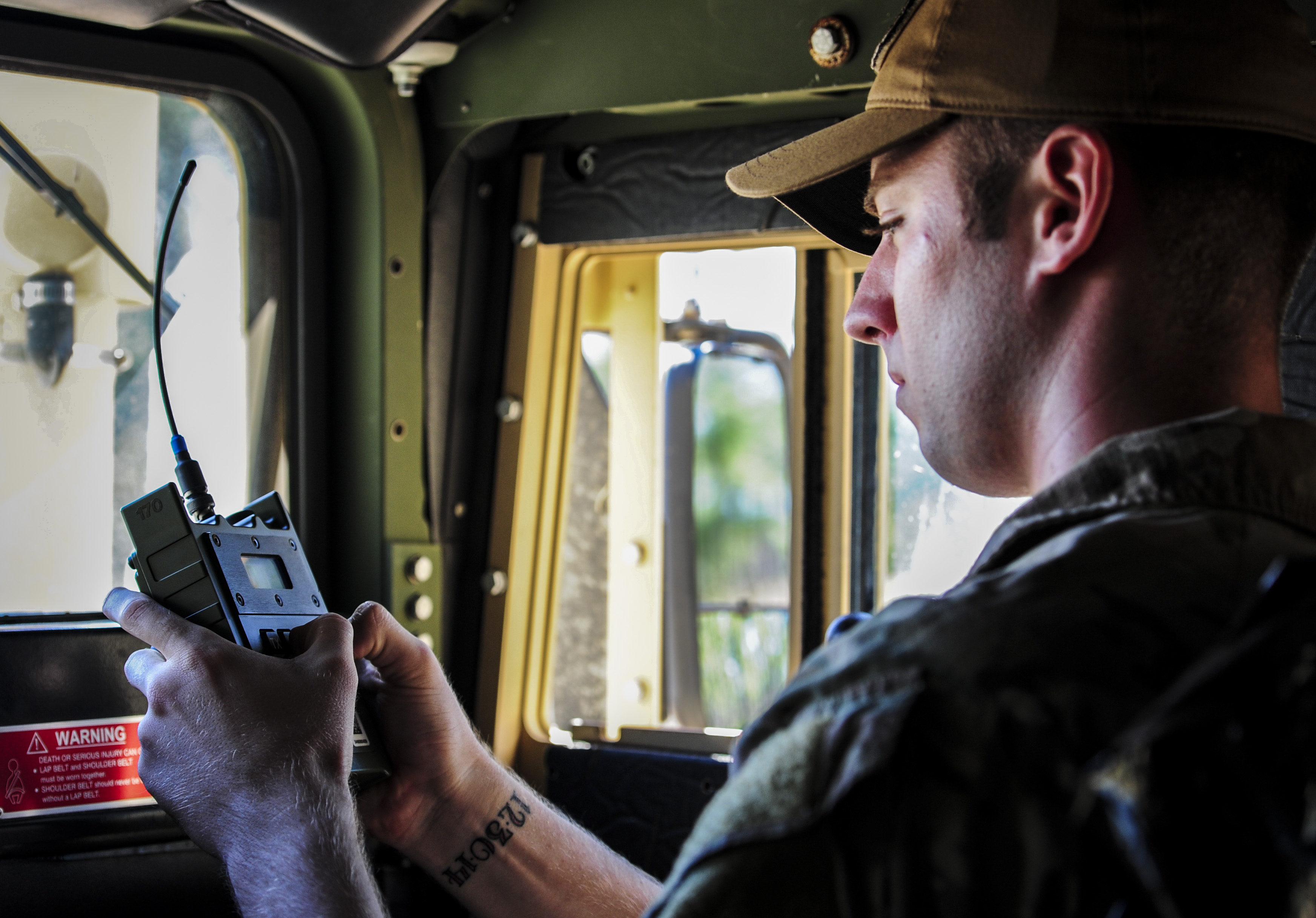 Explosive ordnance disposal Airmen conduct post-blast analysis training