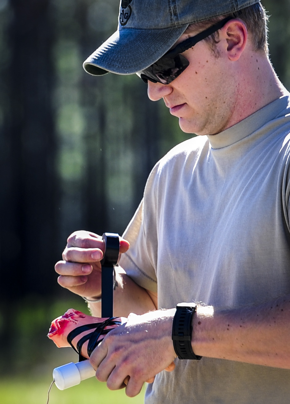 Explosive Ordnance Disposal Airmen conduct post-blast analysis training ...