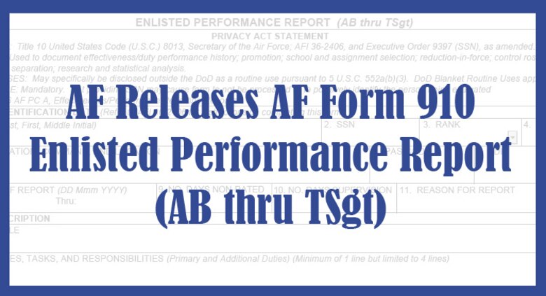 AF releases Form 910, implements forced distribution > Air Force's ...