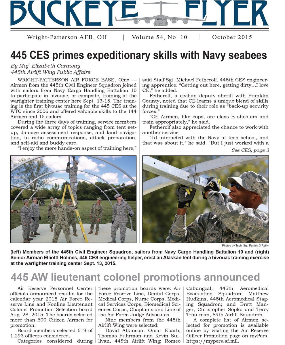 October Issue Of The Buckeye Flyer Now Available 445th Airlift Wing