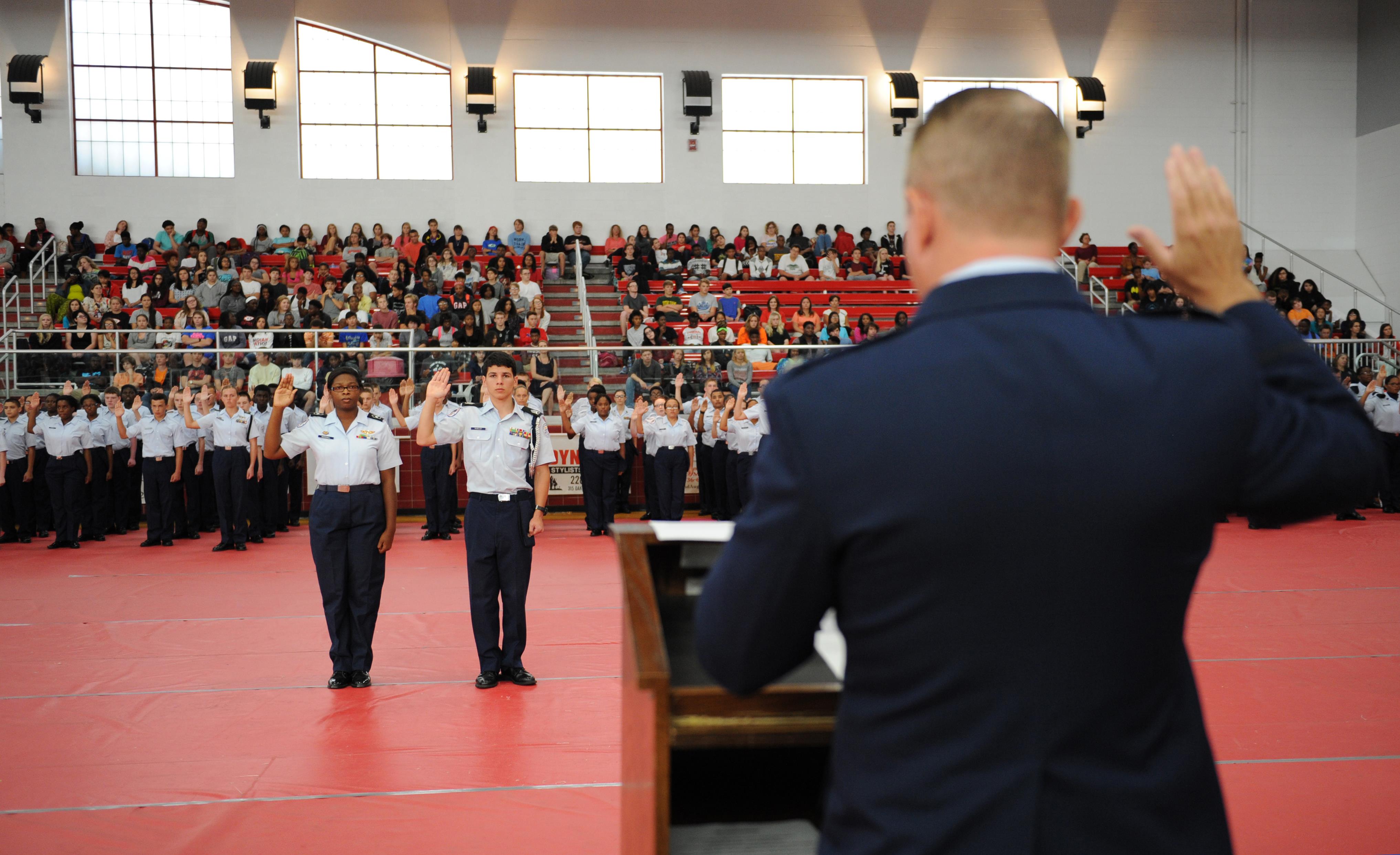 Col. Solomon administers cadet oath to local Junior ROTC cadets ...