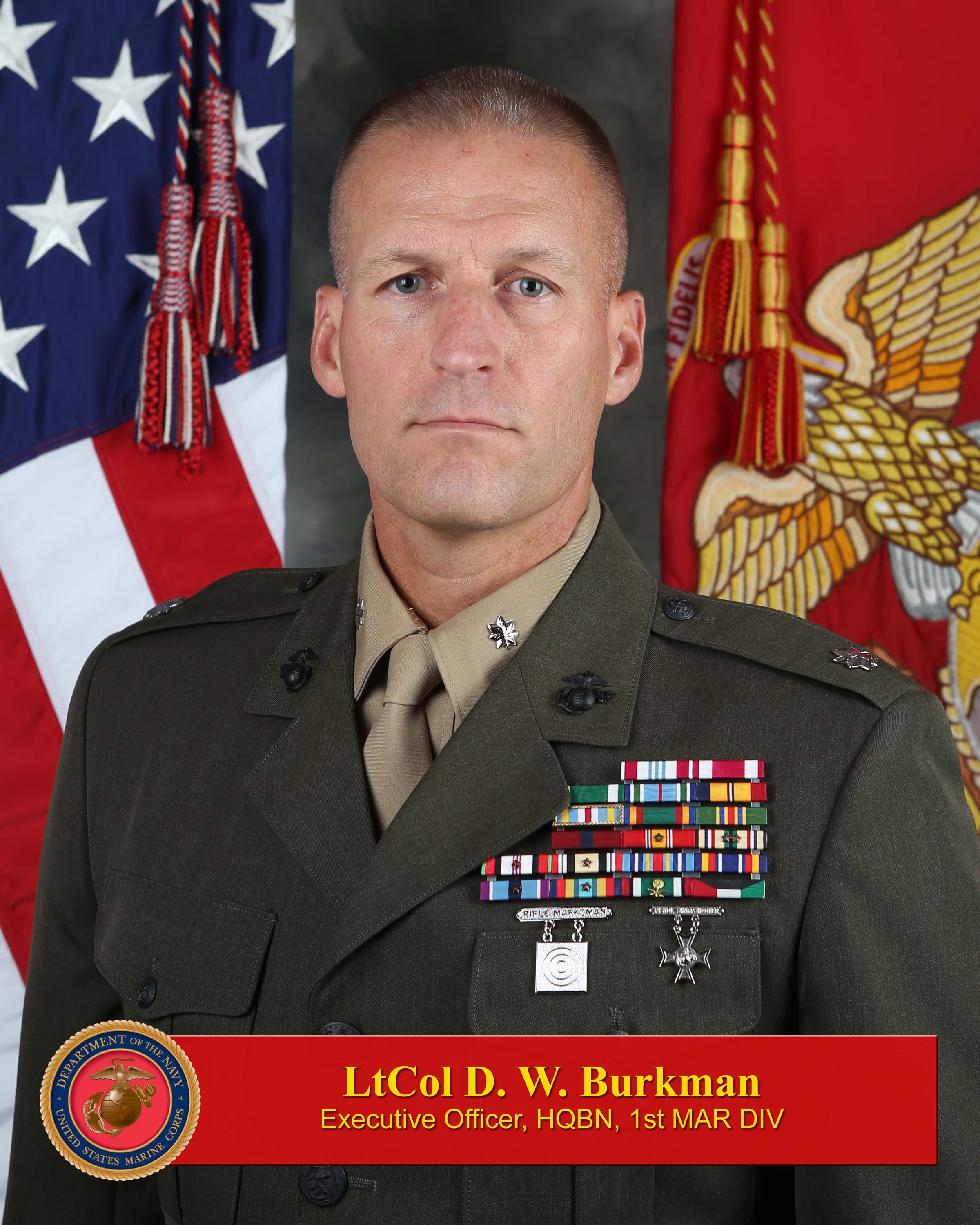 Lieutenant Colonel Douglas W. Burkman > 1st Marine Division > Leaders