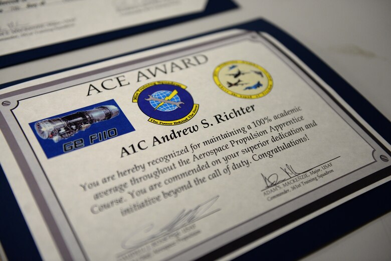 Aerospace propulsion Airman stays perfect, earns ACE > Sheppard Air ...