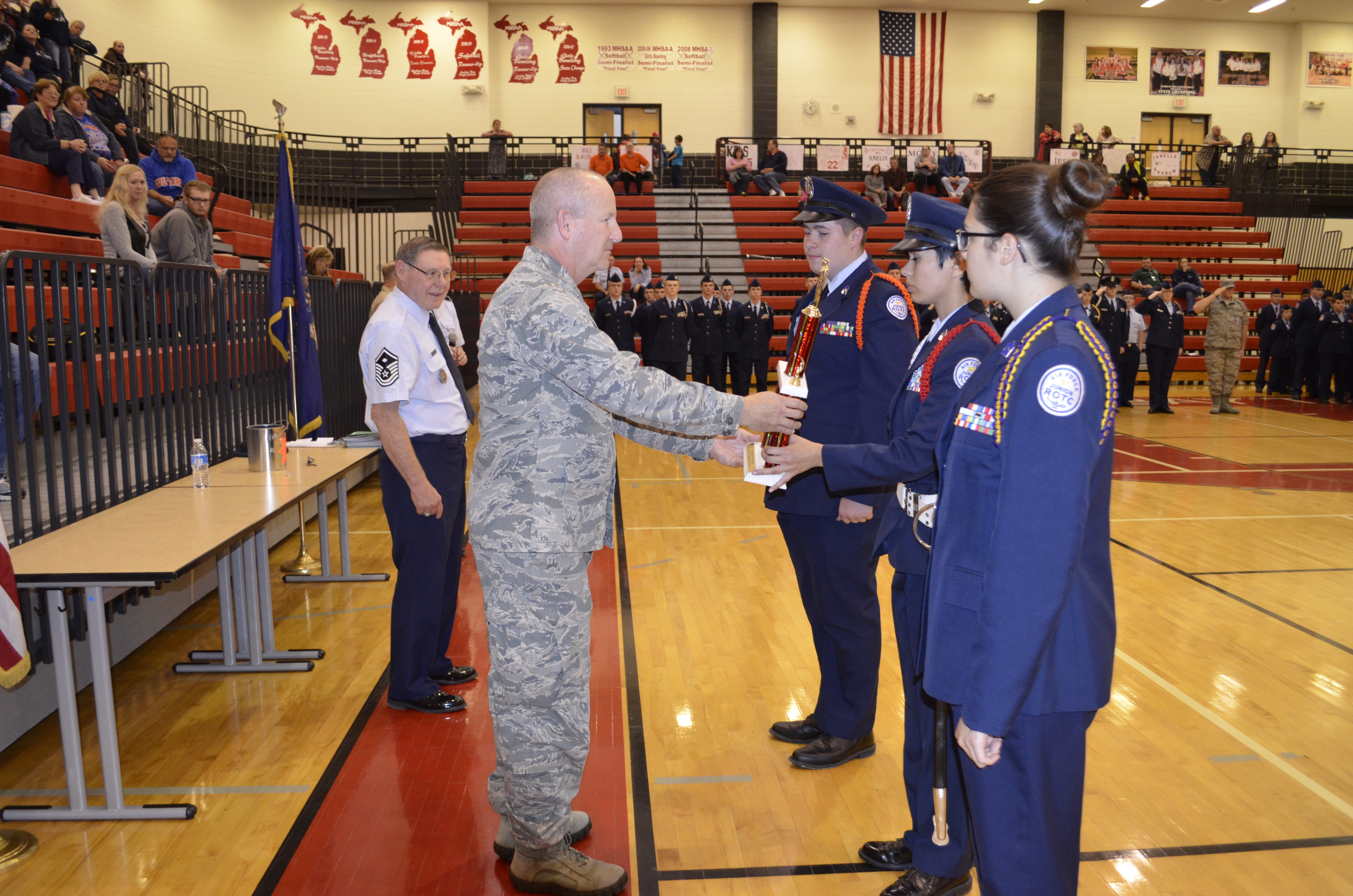 Brig. Gen. Slocum Awards Three