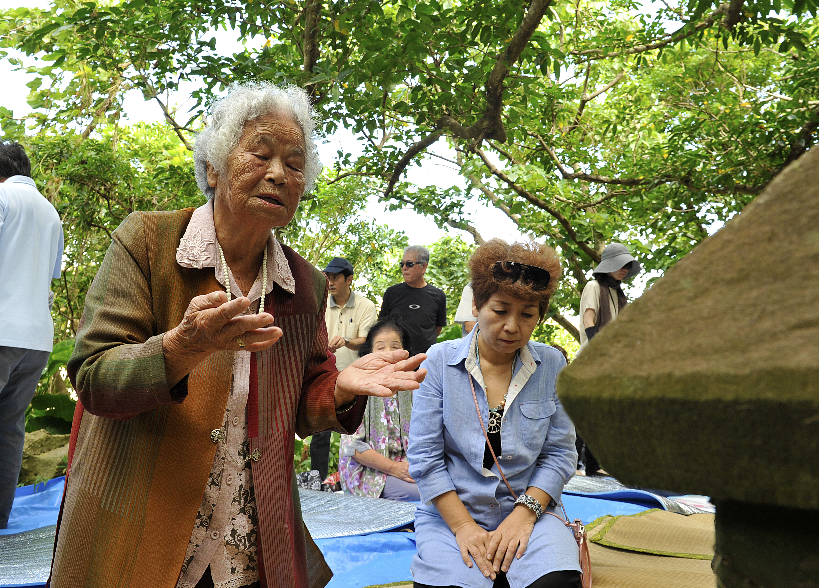 40 locals from Okinawa City visit Kadena sacred sites