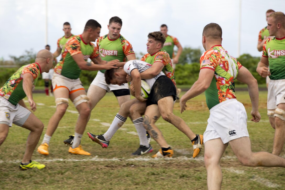 Camp Hansen, Camp Kinser compete in friendly rugby match