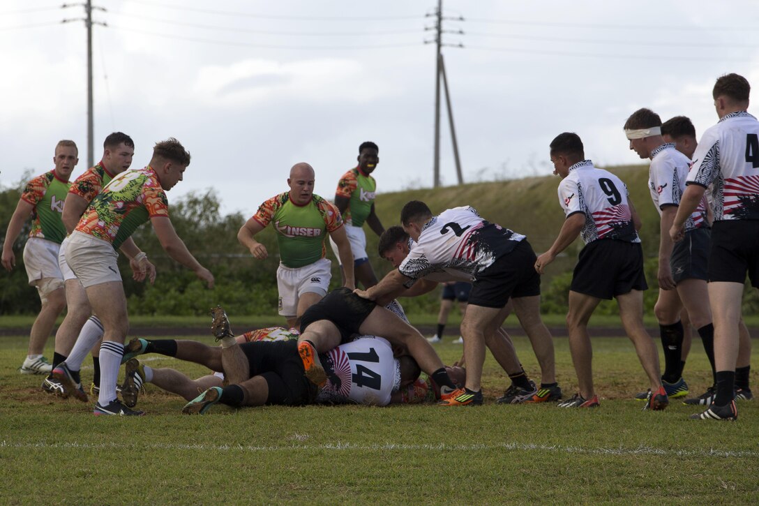 Camp Hansen, Camp Kinser compete in friendly rugby match