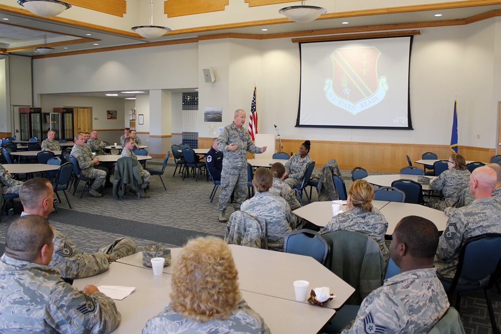 Meeting with the troops