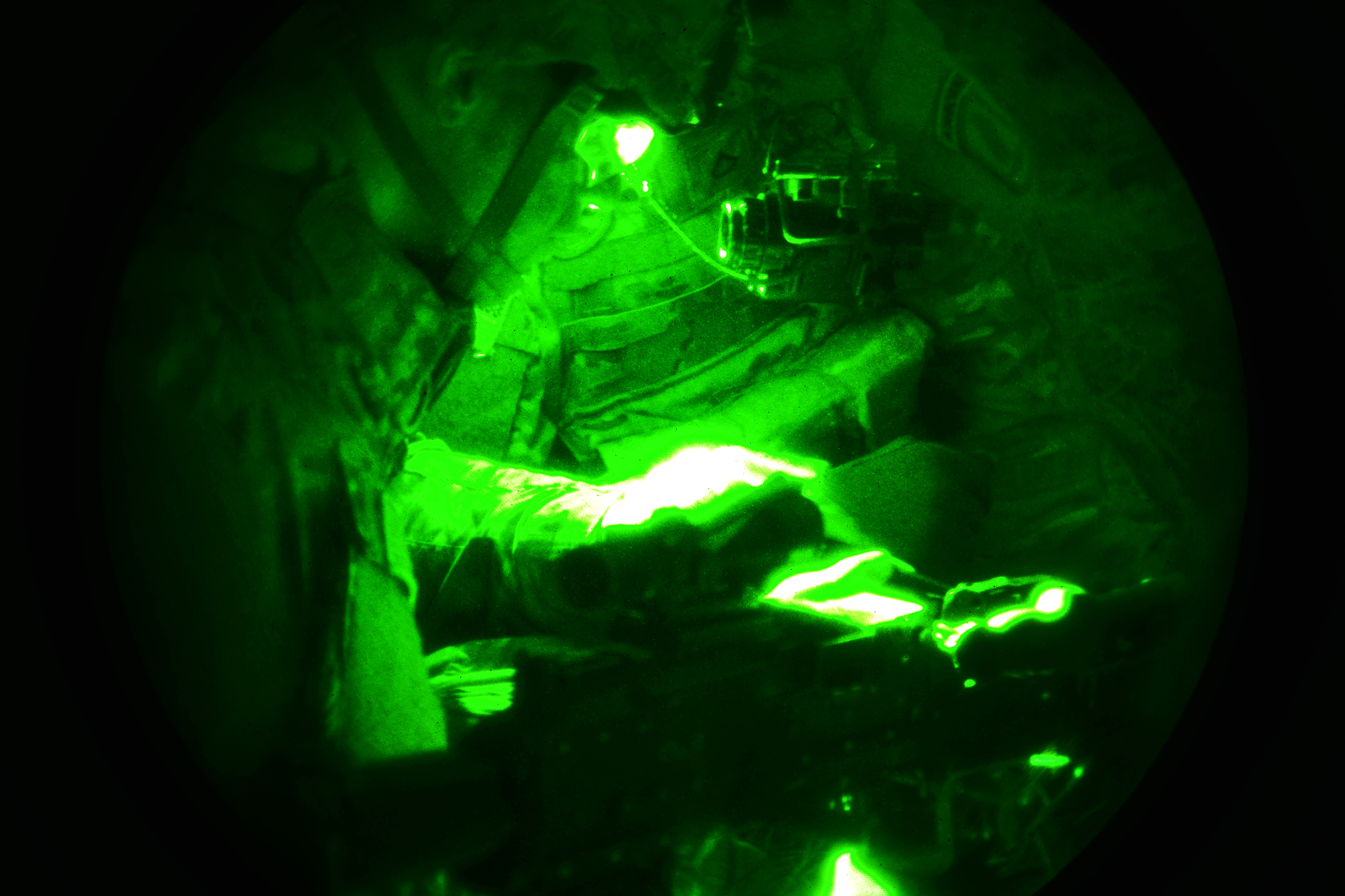 Machine Gun Firing Night