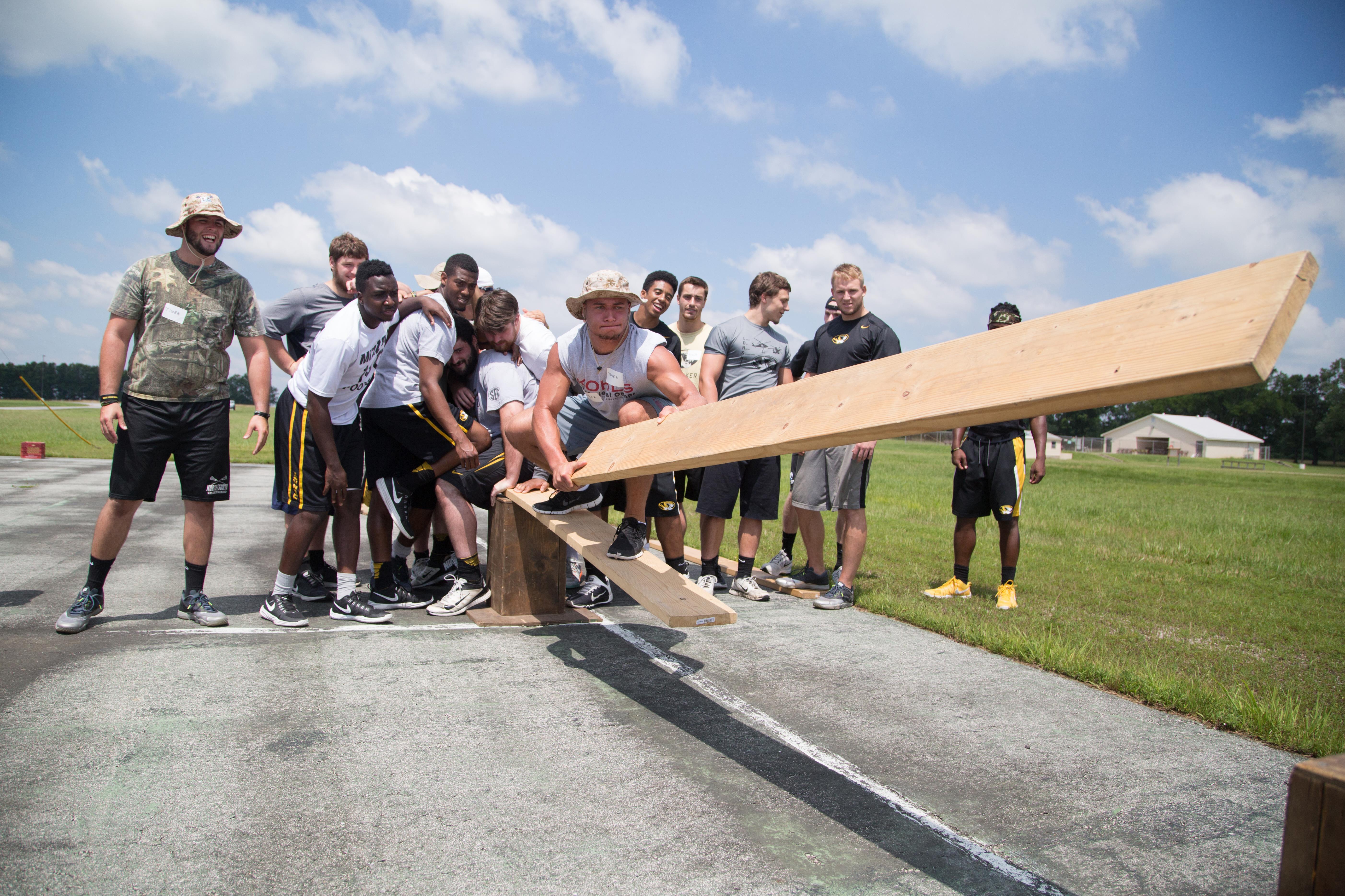 Missouri Guard conducts team-building for football players