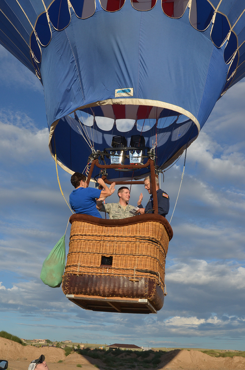 Captain has promotion ceremony in hot air balloon > Kirtland Air Force ...