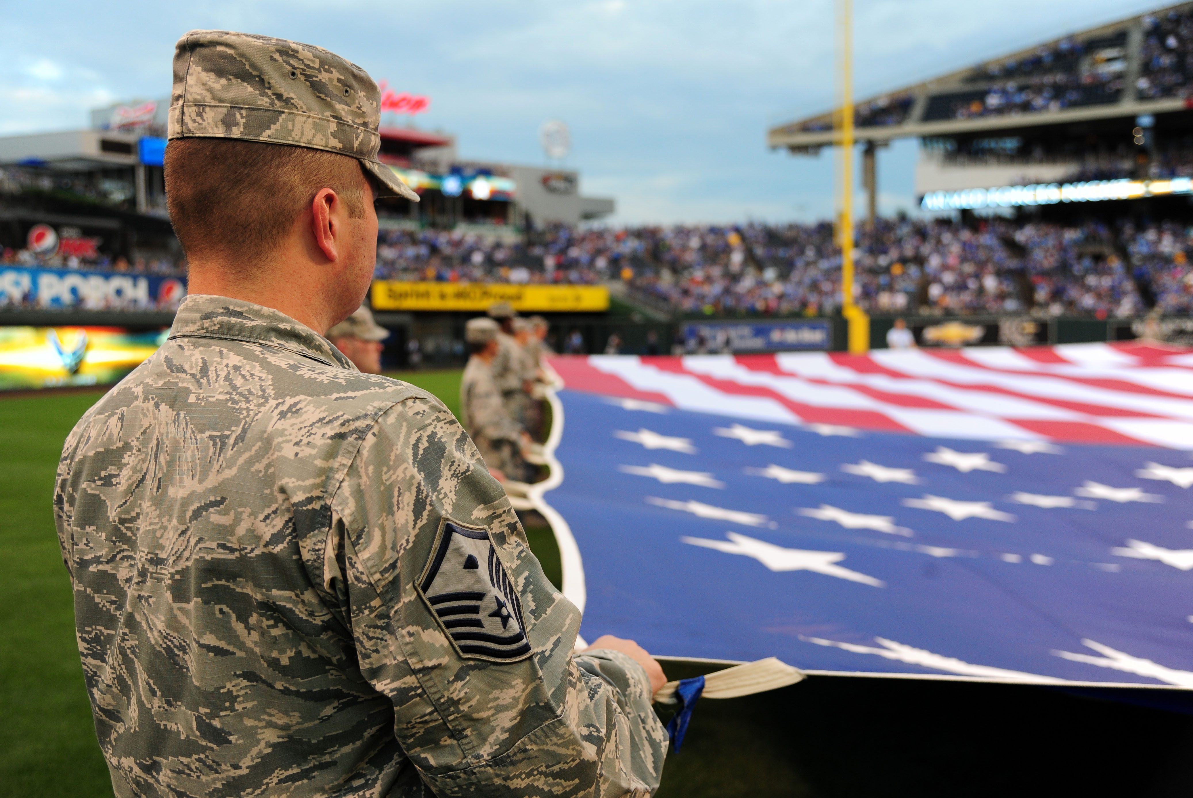 Whiteman Airmen highlighted during Royals' Armed Forces Night ...