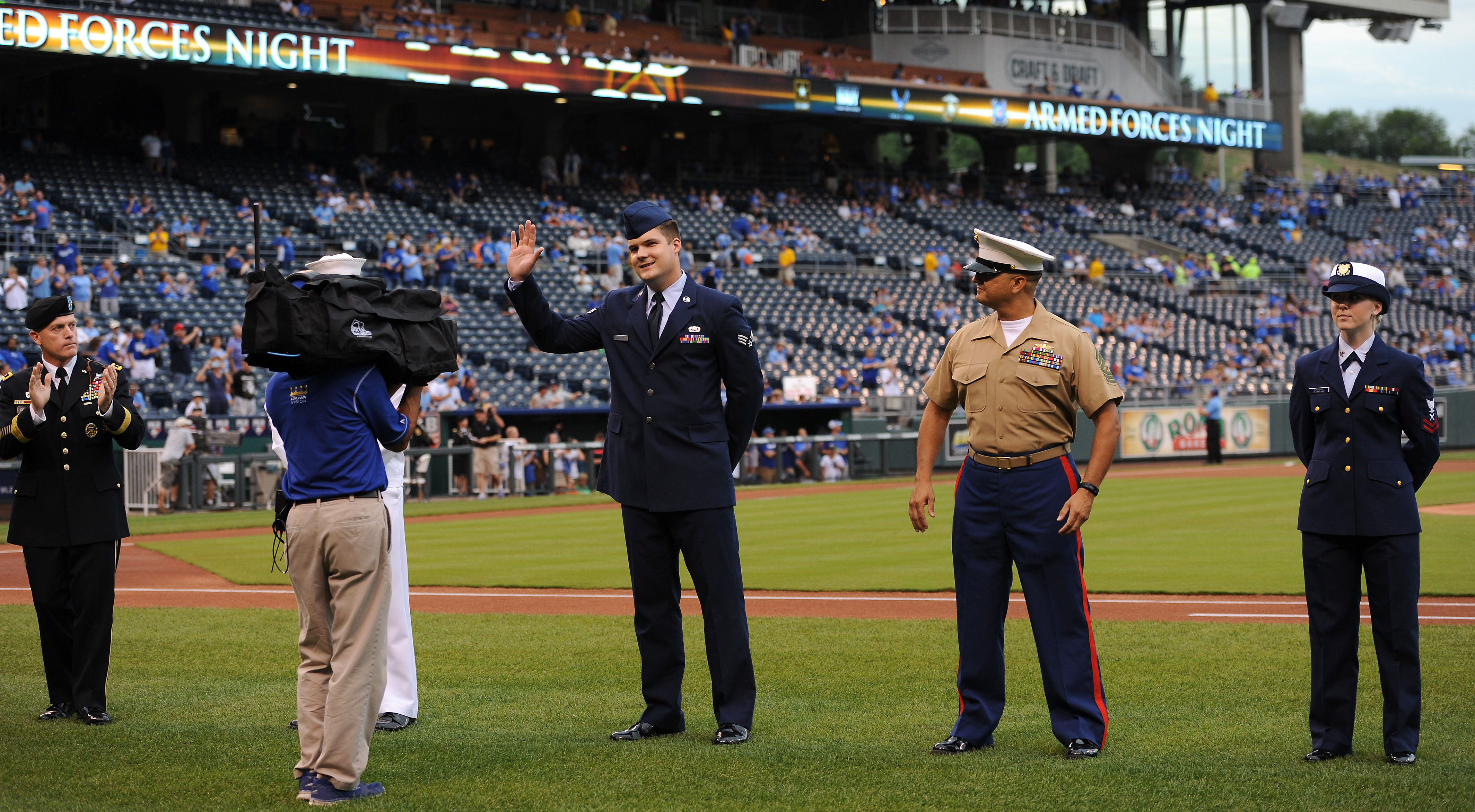 Whiteman Airmen highlighted during Royals' Armed Forces Night ...