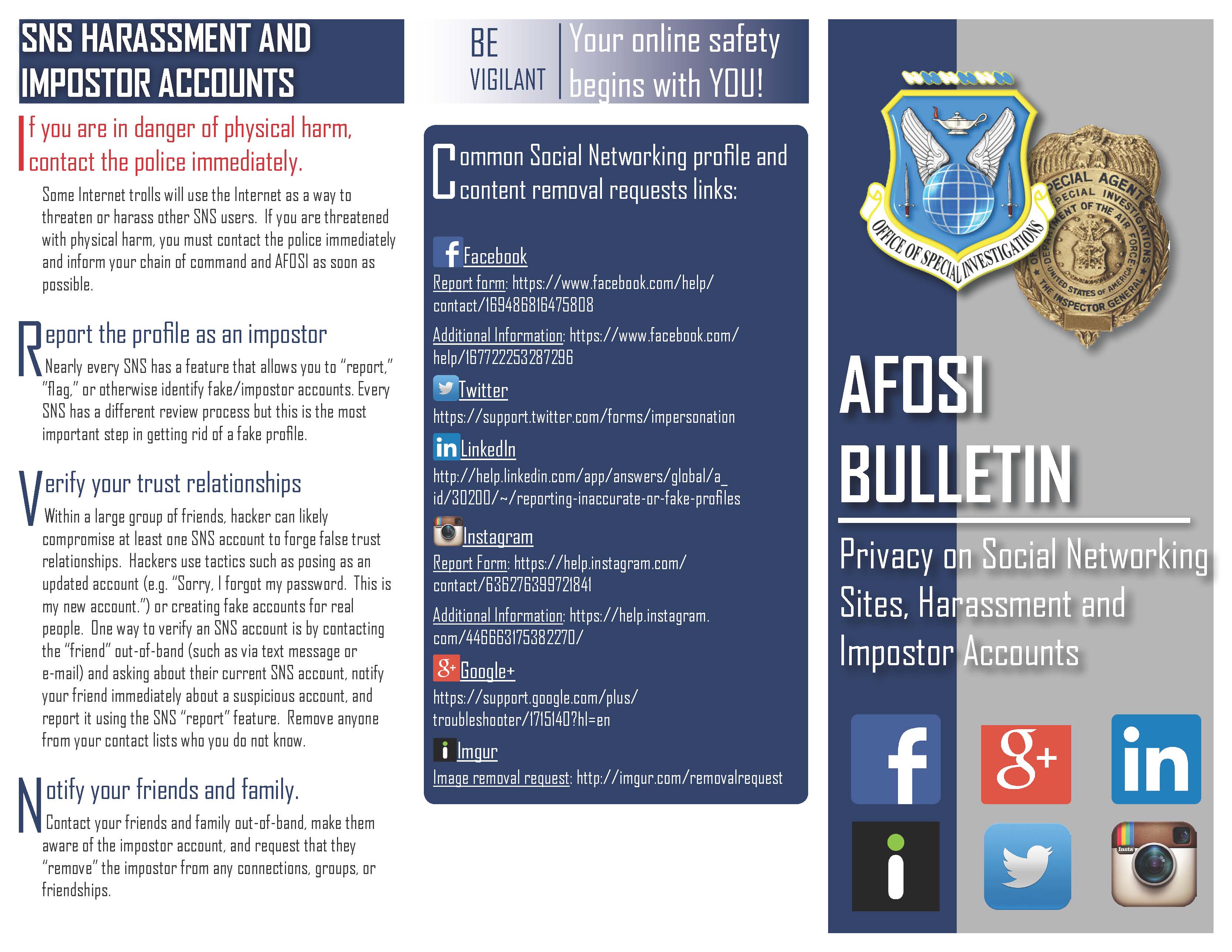 AFOSI Protect Yourself > McConnell Air Force Base > News