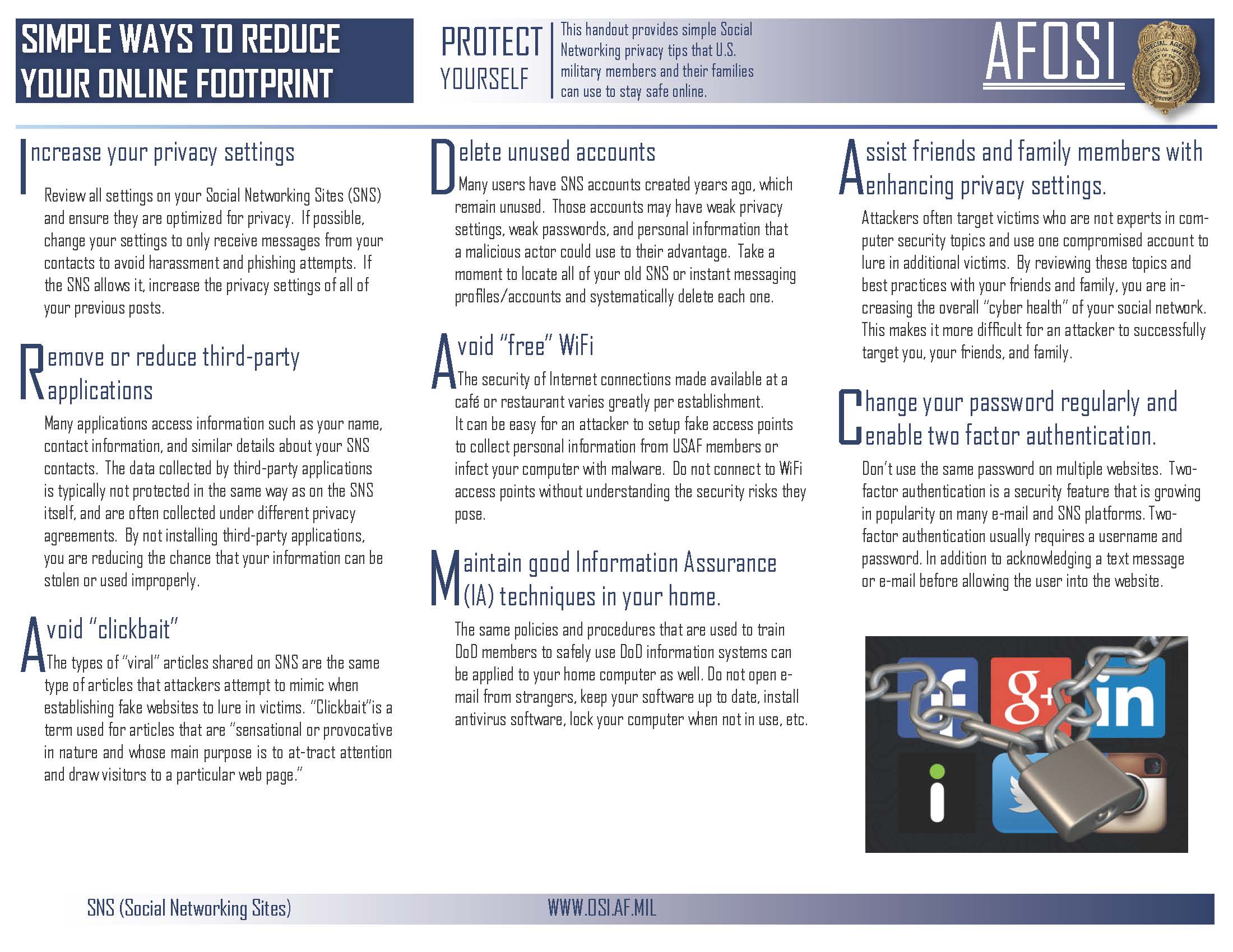 AFOSI Protect Yourself > McConnell Air Force Base > News