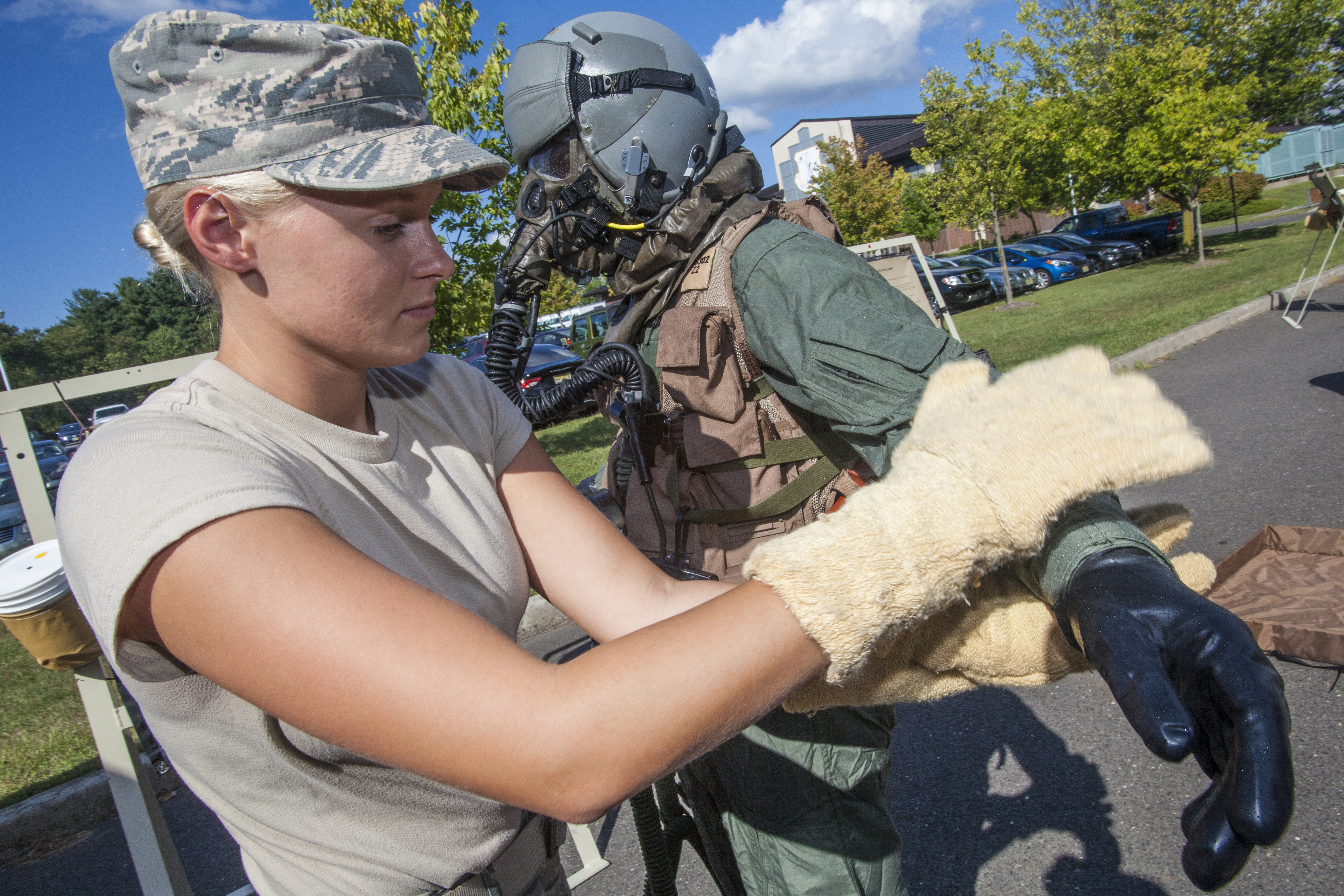 Airmen train in Aircrew Contamination Control Area