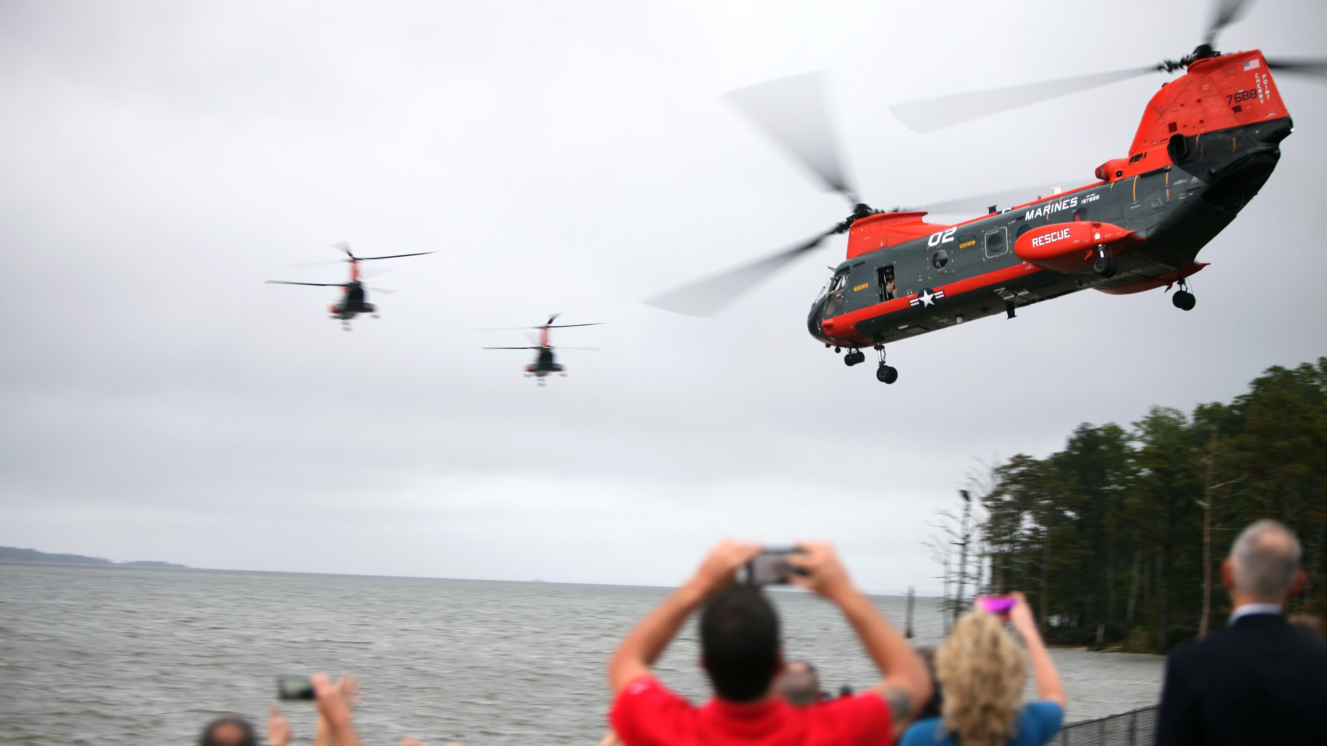 MCAS Cherry Point conducts final DoD H-46 flight