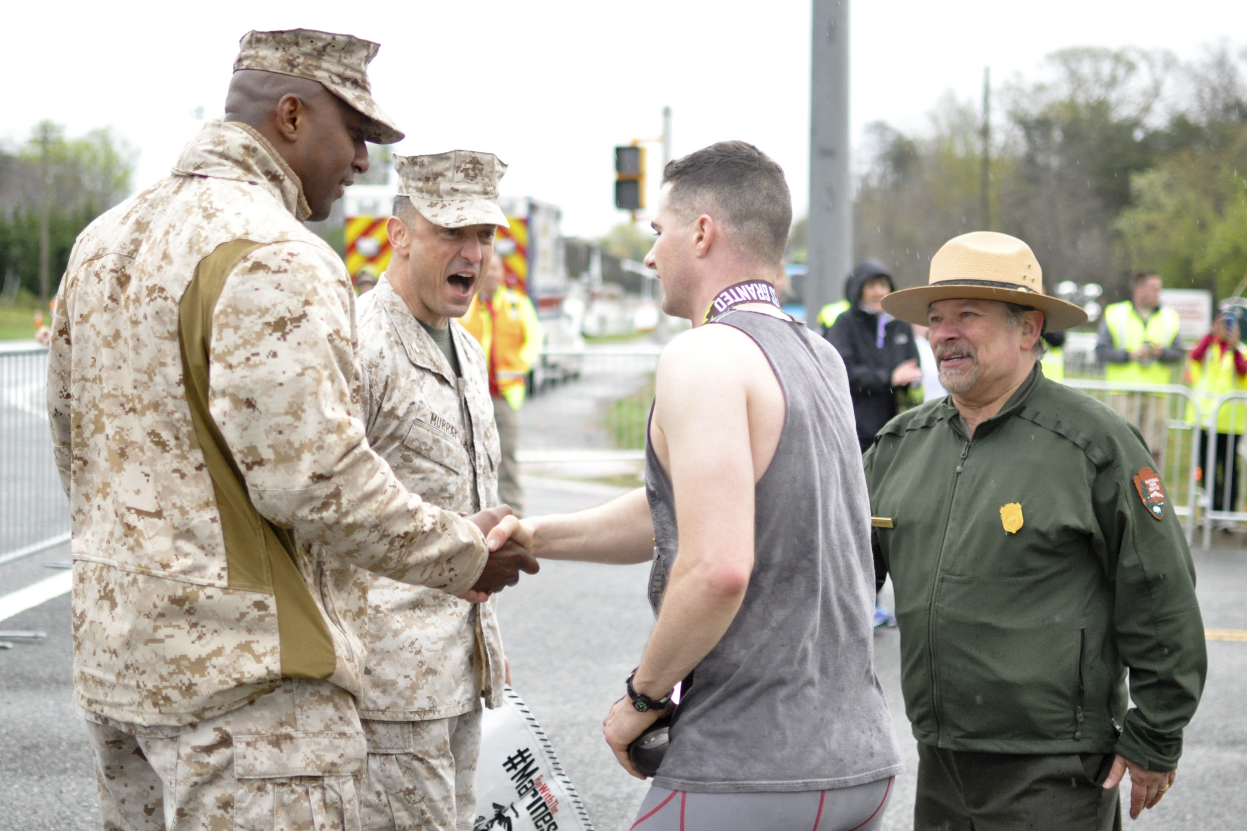 Runners complete 17.75K, come rain or shine > Marine Corps Base ...