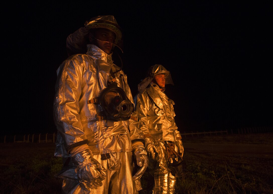 On fire for training: Aircraft Rescue Fire Fighting Marines sharpen ...