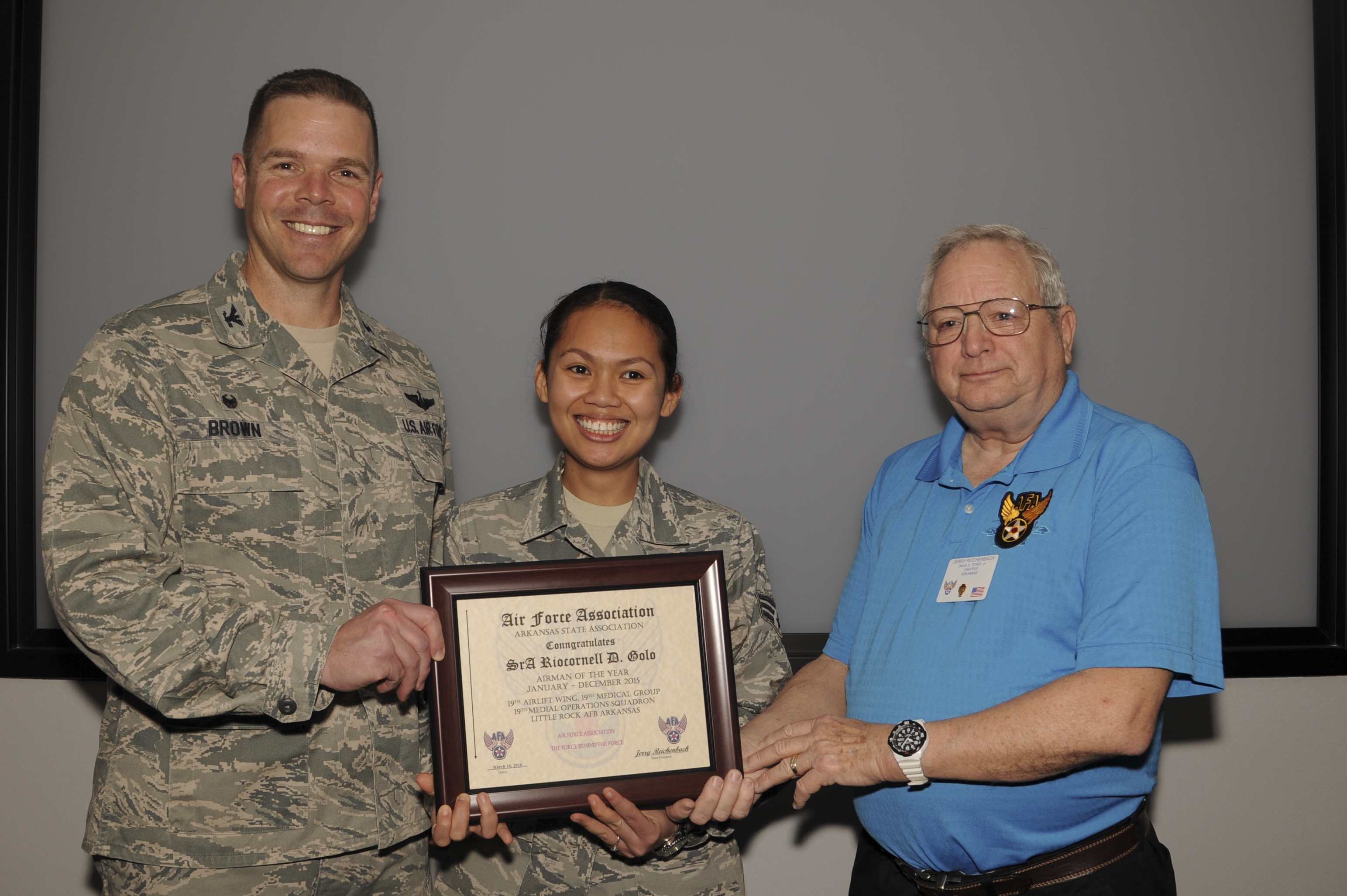 AFA recognizes 19 MDG Airman > Little Rock Air Force Base > Display